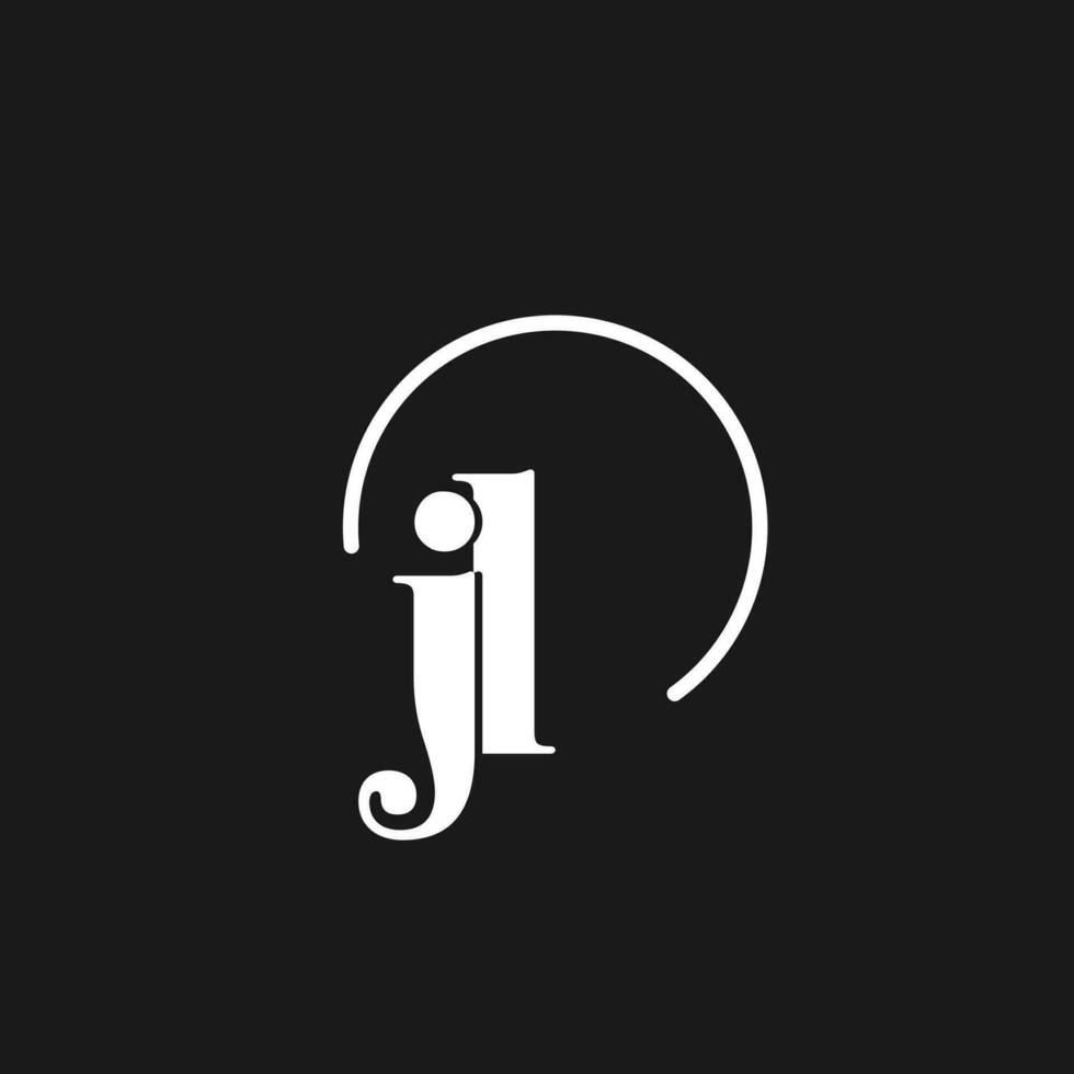 jl logo iniciales monograma con circular líneas, minimalista y limpiar ...