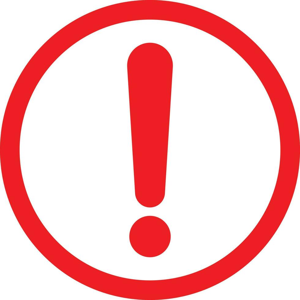 red warning icon vector illustration Isolated on a White Background ... red warning icon vector illustration Isolated on a White Background ...