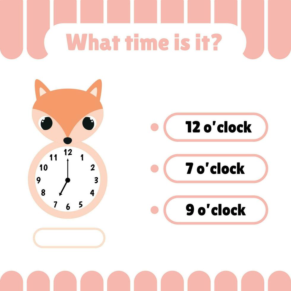 Educational worksheets for kids with clock. Learning time game on the ...