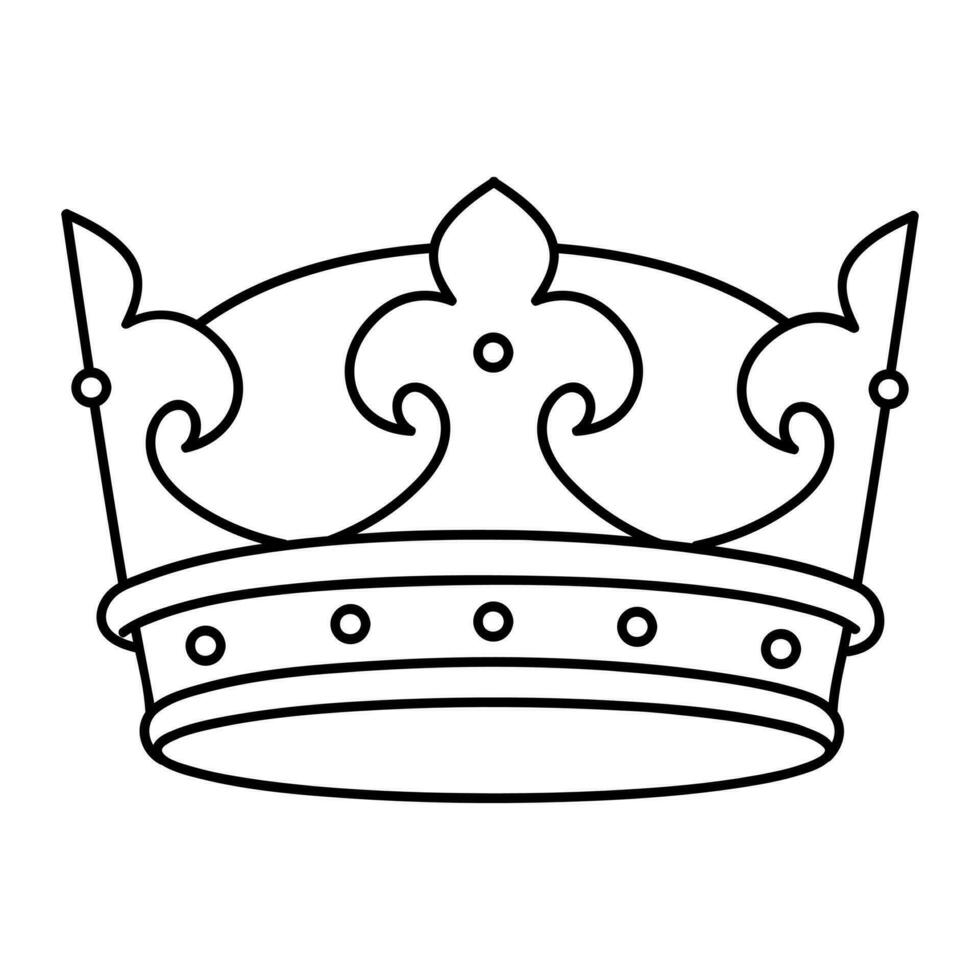 Crown Vector Icon King Illustration Sign Queen Symbol Monarchy Mark
