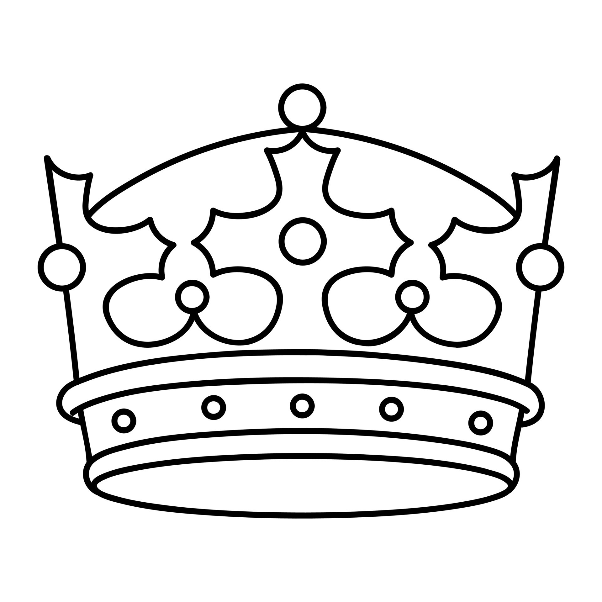 Crown Vector Icon King Illustration Sign Queen Symbol Monarchy Mark
