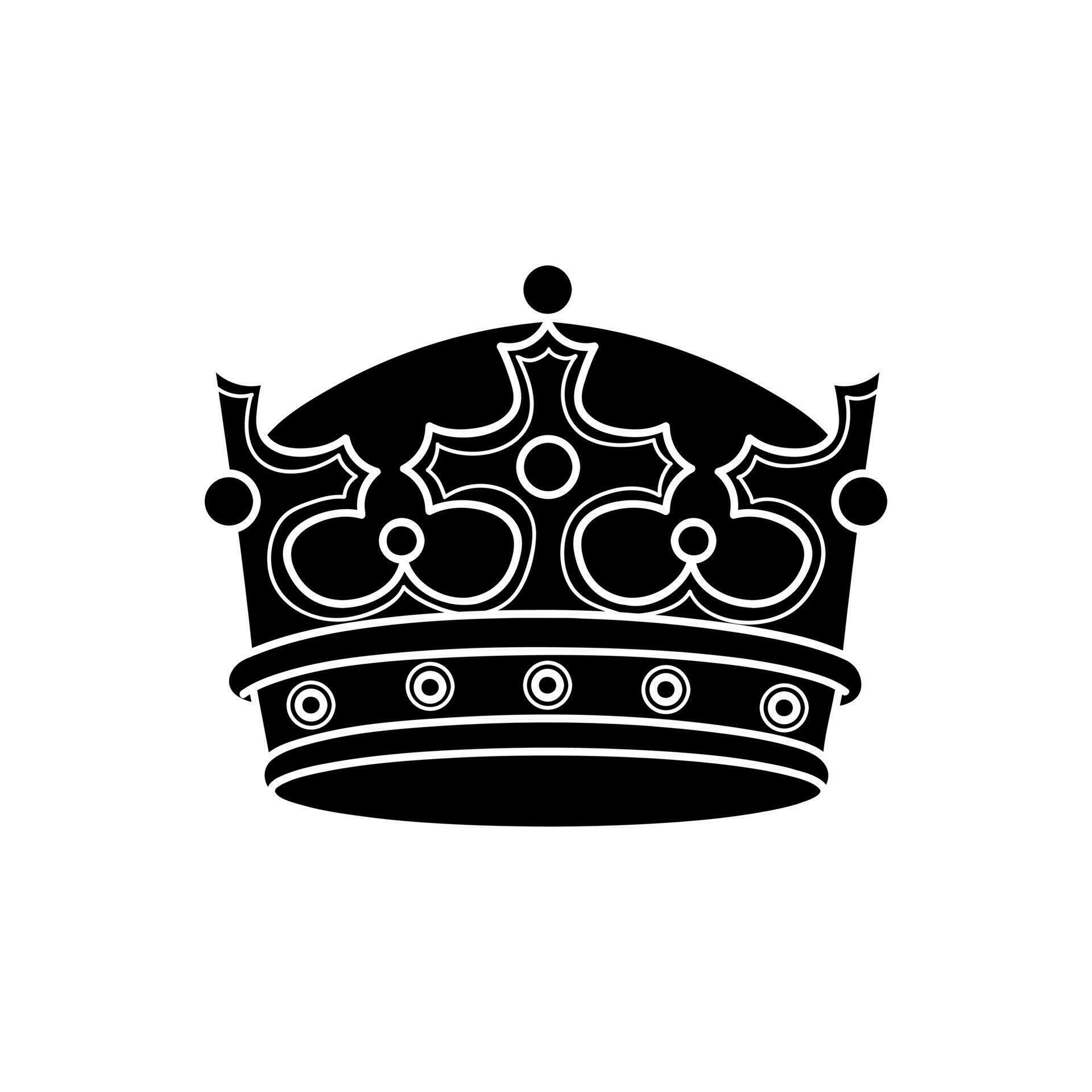 Crown Vector Icon King Illustration Sign Queen Symbol Monarchy Mark