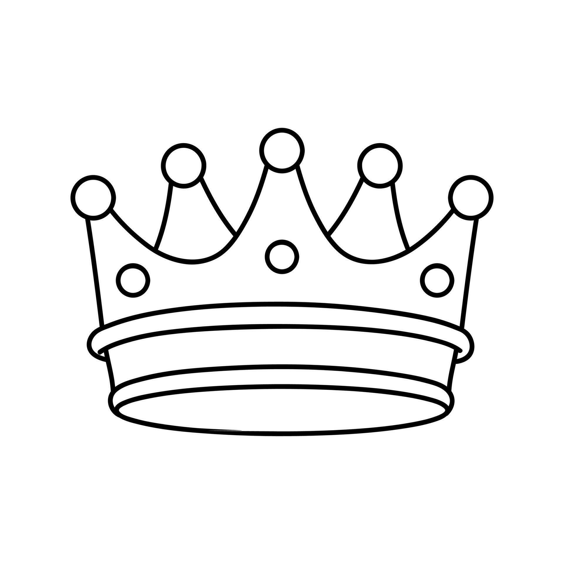 Crown Vector Icon King Illustration Sign Queen Symbol Monarchy Mark