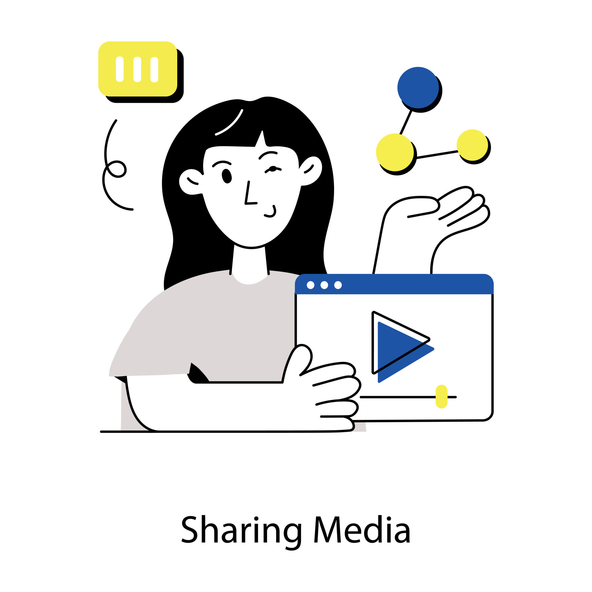 Trendy Sharing Media 23912591 Vector Art at Vecteezy