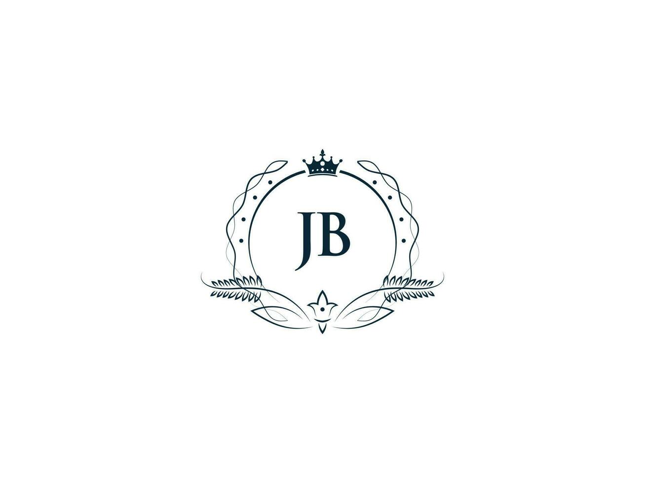 Monogram Jb Feminine Company Logo Design, Luxury Jb bj Royal Crown Logo Icon 23913003 Vector Art ...