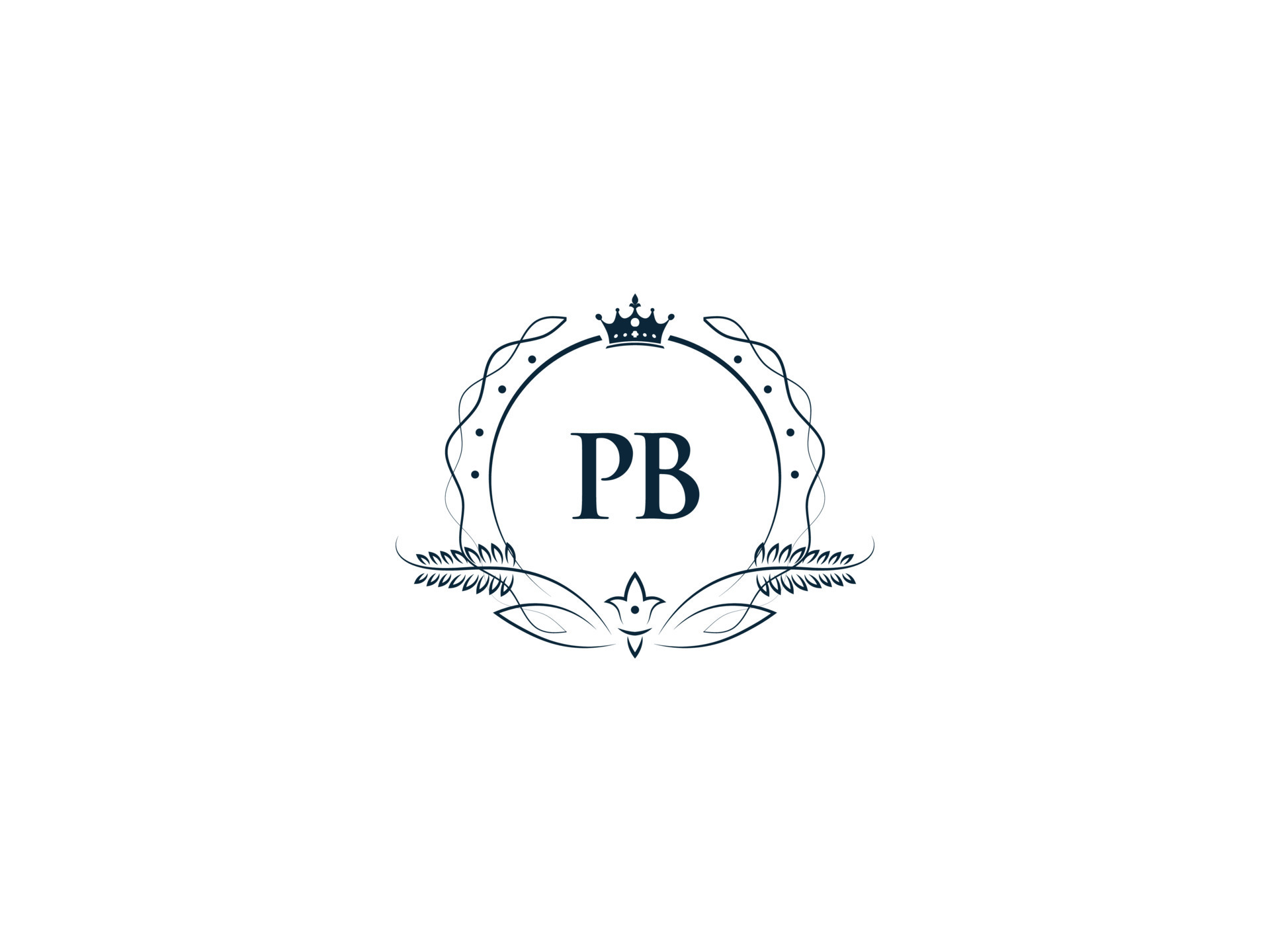 Minimalist Pb Logo Icon, Creative Pb bp Luxury Crown Letter Logo Design 23913069 Vector Art at ...