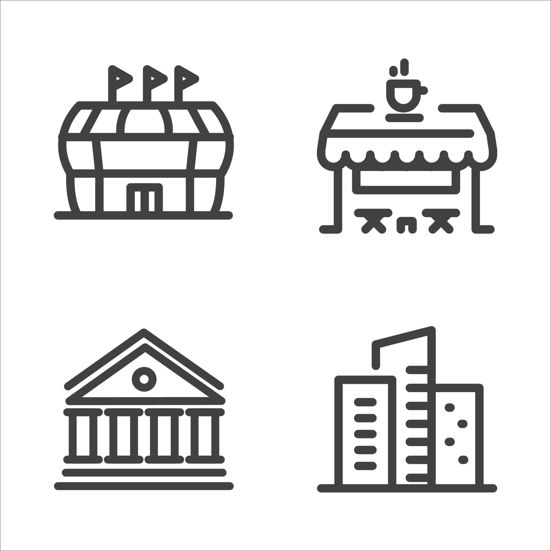 set icon line building 23913244 Vector Art at Vecteezy set icon line building 23913244 Vector Art at Vecteezy