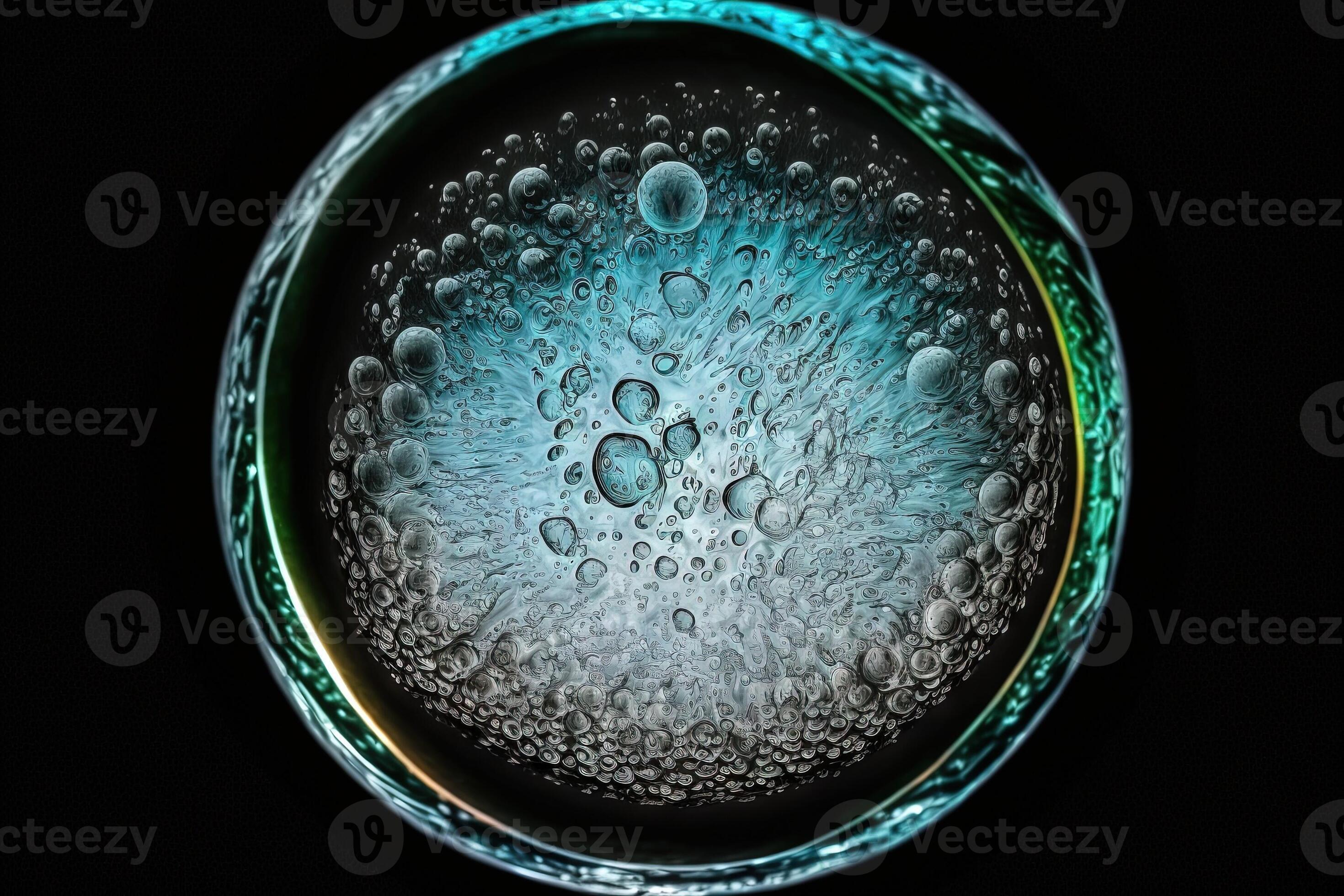 Glass of sparkling water or lemon soda drink isolated on white background. From top view ...