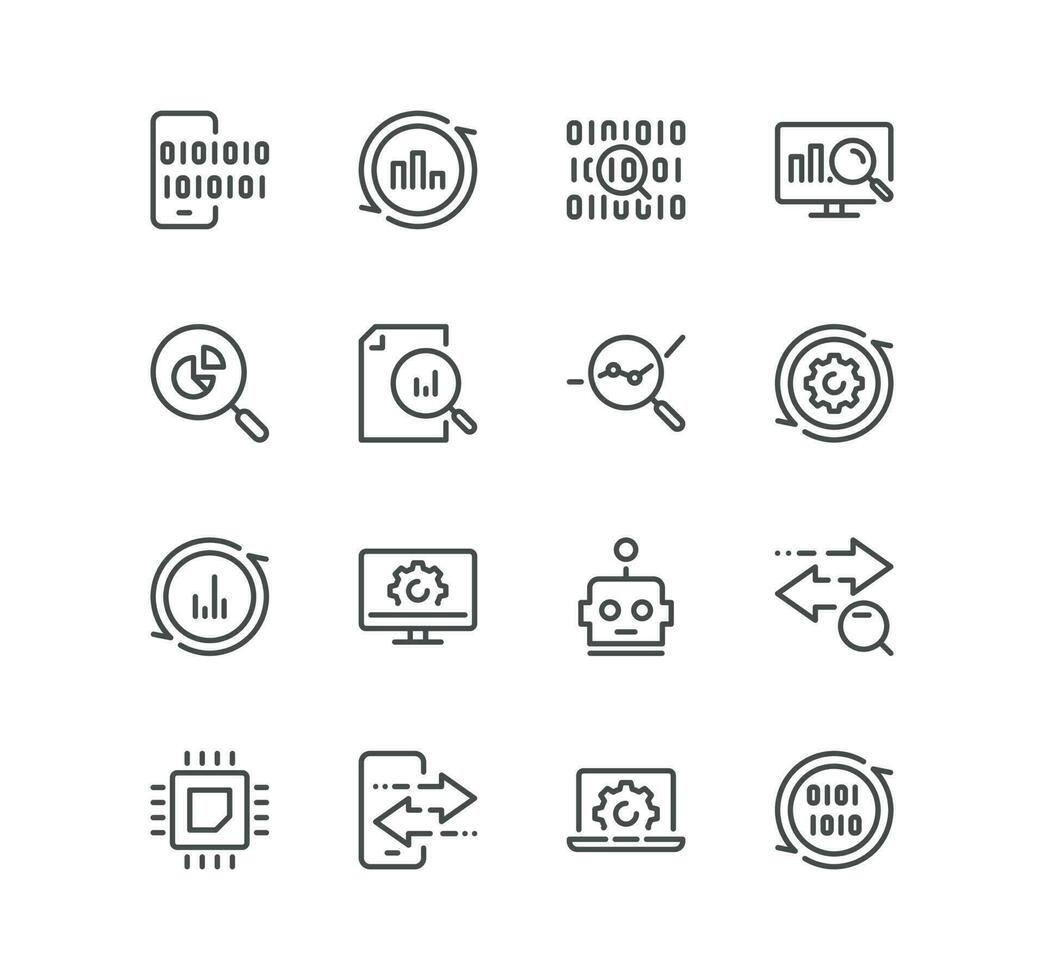Set Of Data Analysis Related Icons Charts Graphs Traffic Analysis