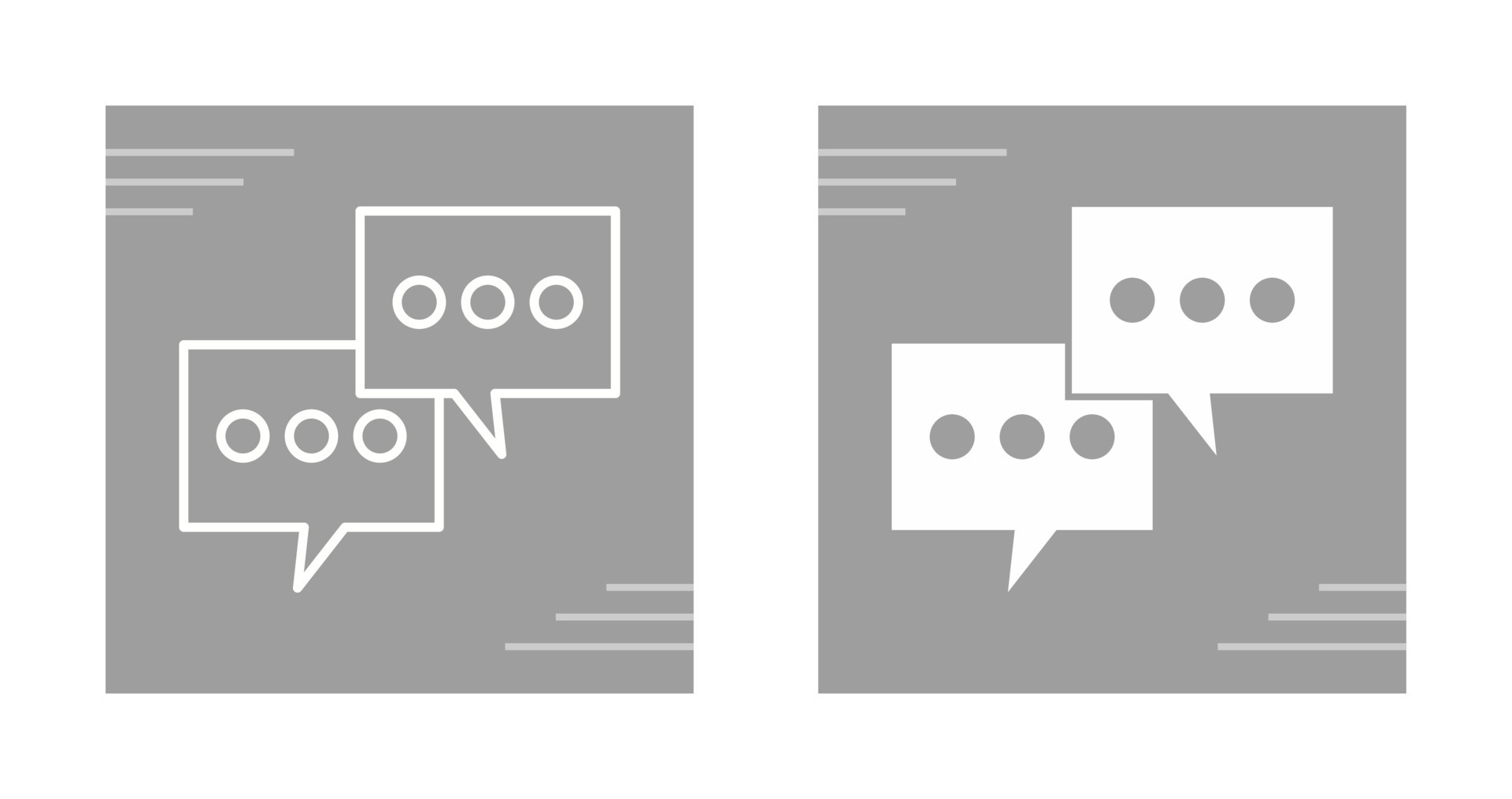 Double Message Bubble Vector Icon 23916588 Vector Art At Vecteezy