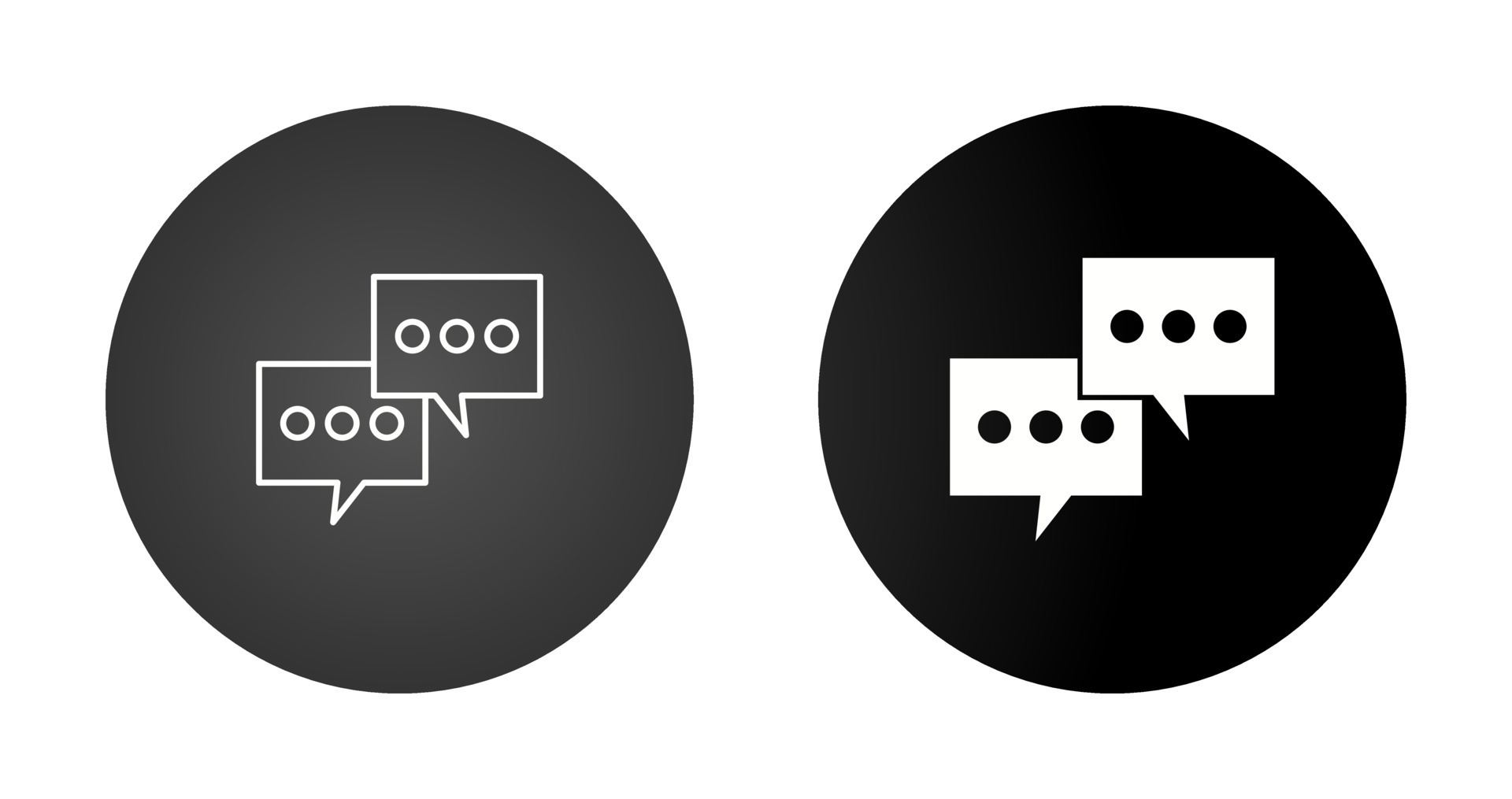 Double Message Bubble Vector Icon 23917374 Vector Art At Vecteezy