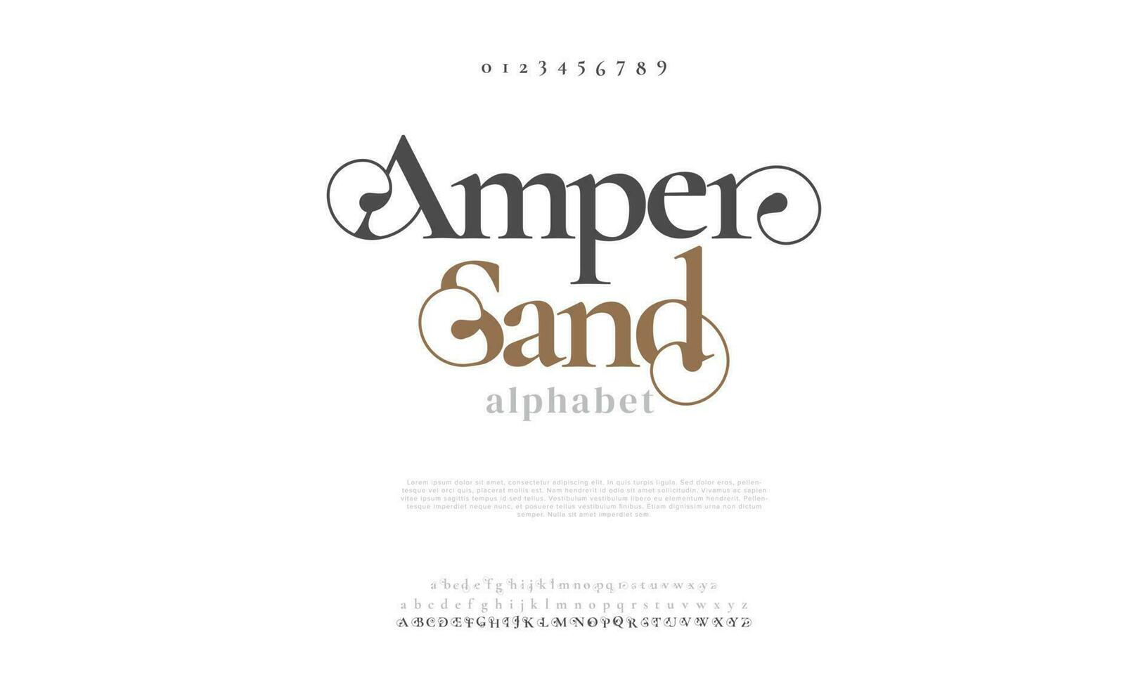Elegant ampersand alphabet letters font and number. Classic Lettering Minimal Fashion Designs ...