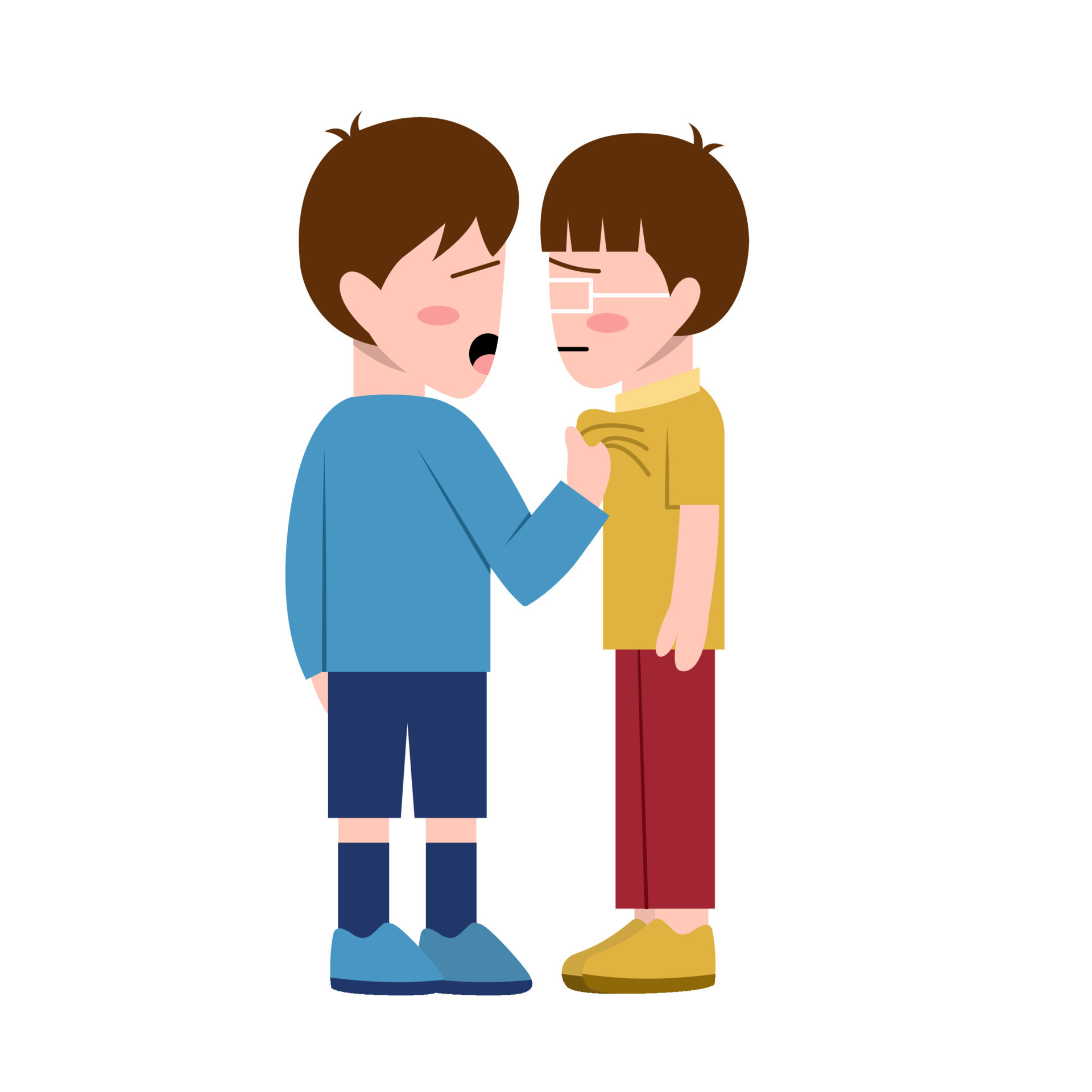 pequeño chico intimidación otro chico 23921904 Vector en Vecteezy