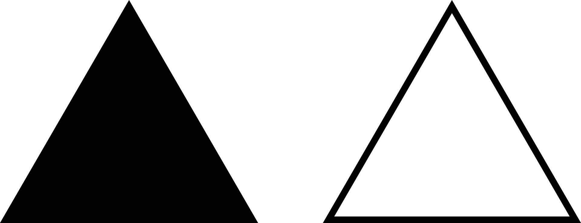 equal triangle icon set vector. triangles with equal sides on a white ...