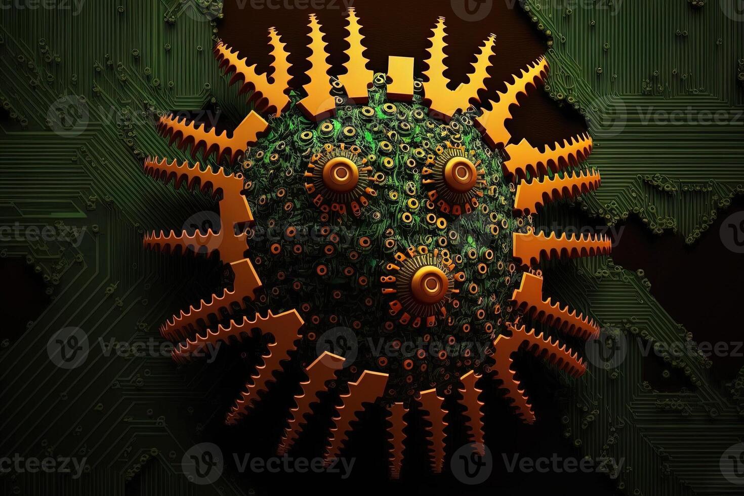 Abstract Concept Of Hacker Attack Virus Infected Software Dark Web And Cyber Security