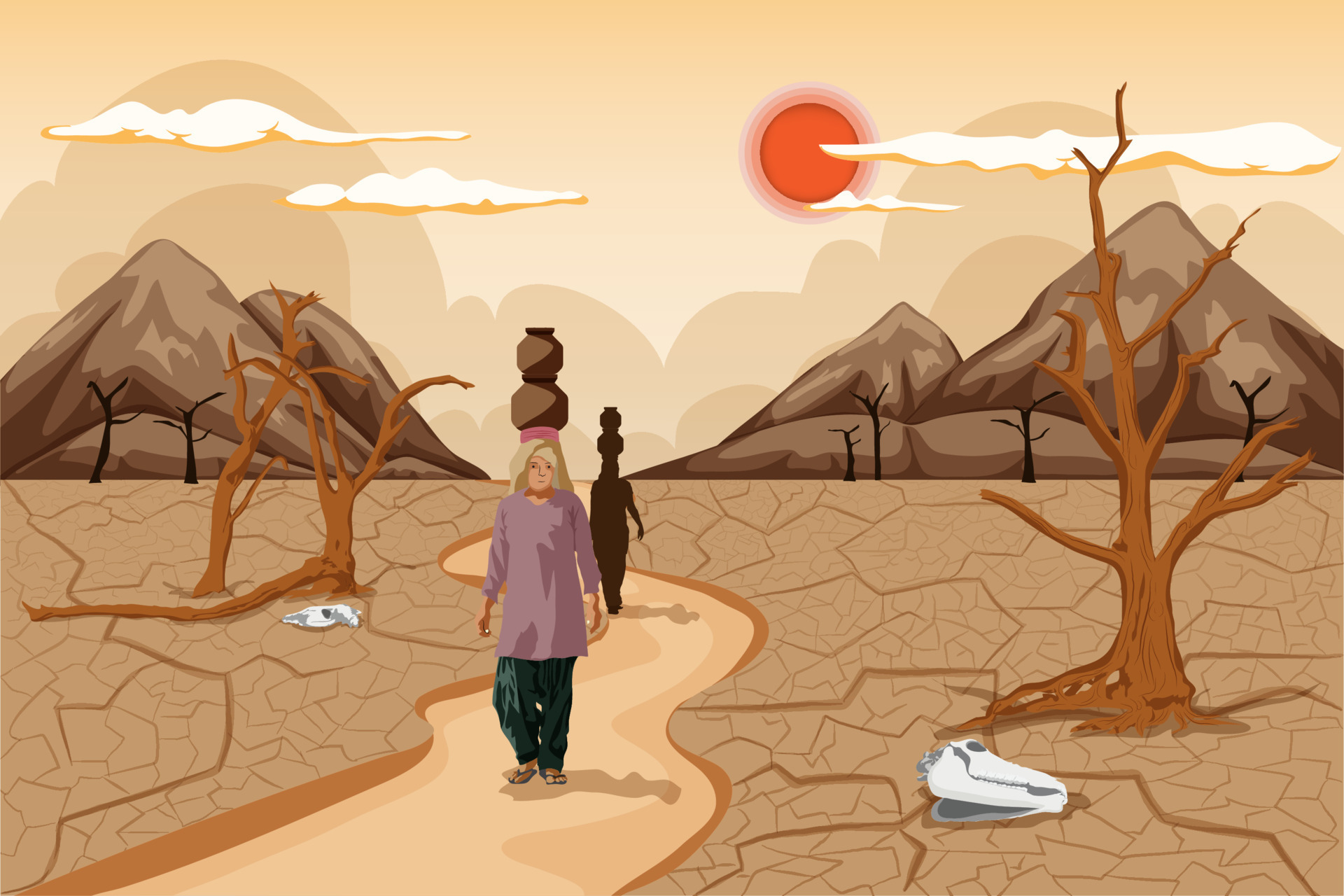 Drought, Prolonged dry period causing water scarcity, impacting ... Drought, Prolonged dry period causing water scarcity, impacting ...