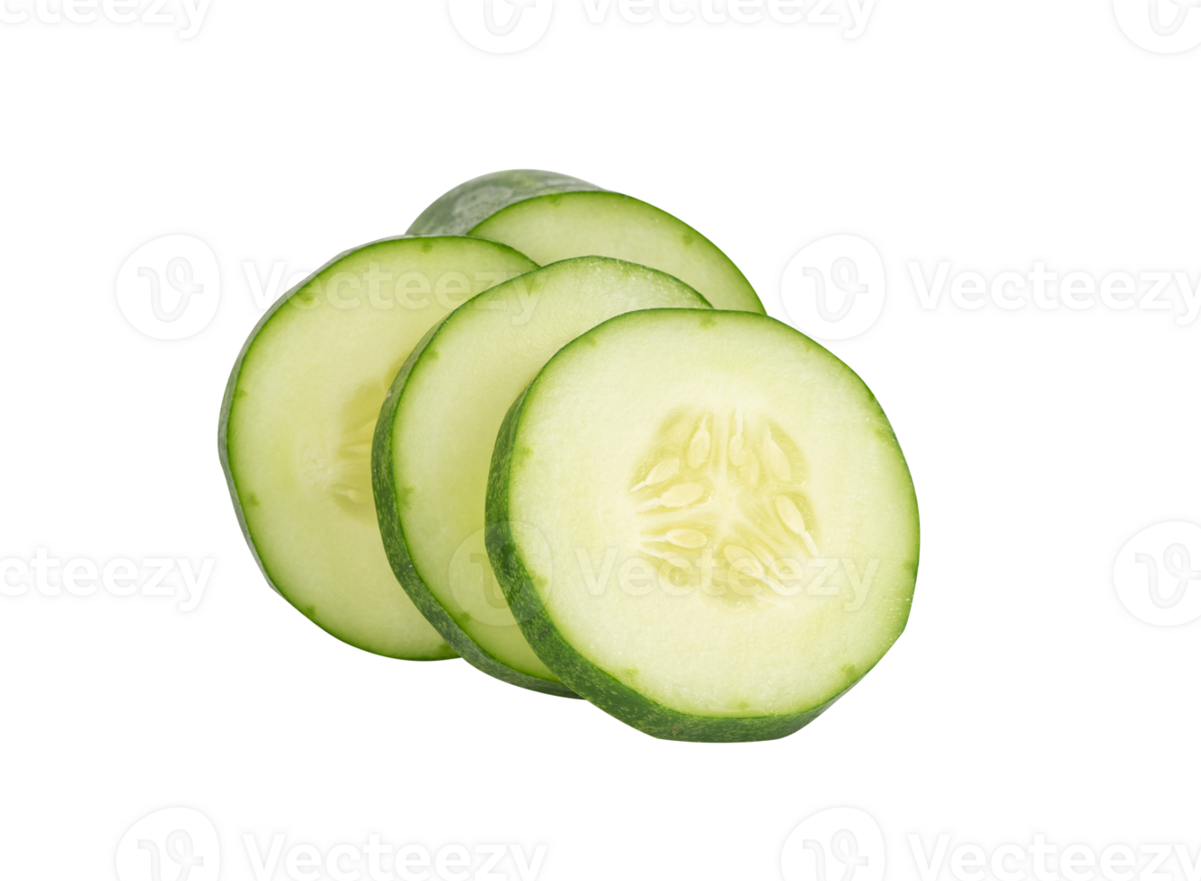Group Of Slice Cucumber Isolated 23932460 Png