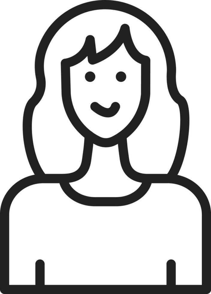 Girl icon vector image. 23934359 Vector Art at Vecteezy