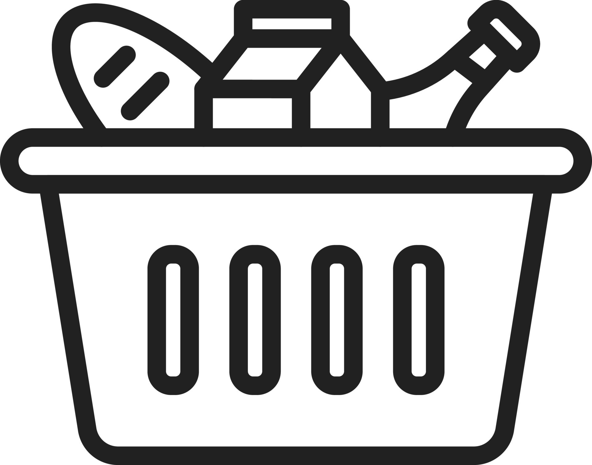 Grocery icon vector image. 23934361 Vector Art at Vecteezy