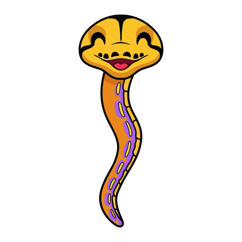 Cute purple albino tiger reticulated python cartoon 23935901 Vector Art ...