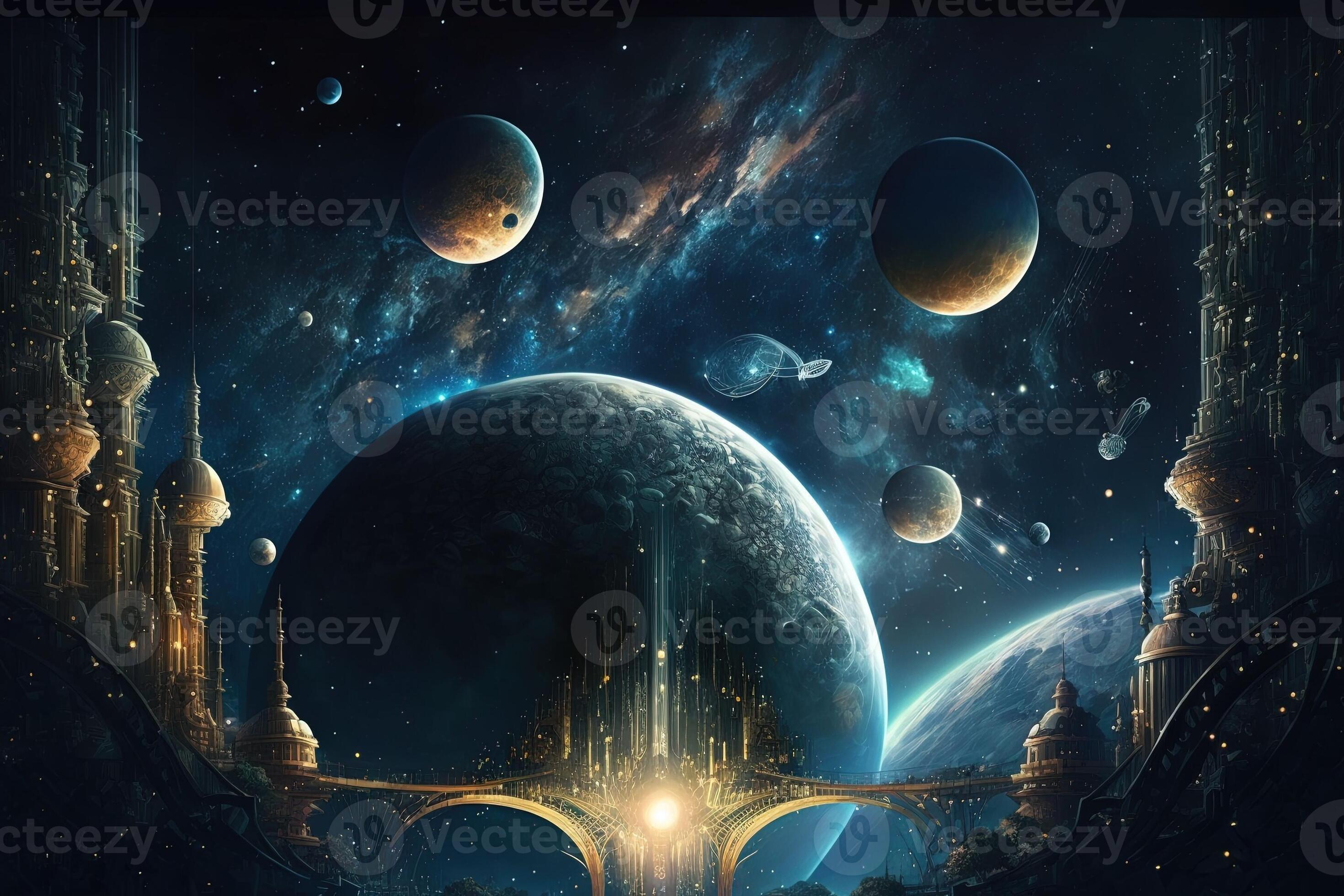 Floating Objects In Space