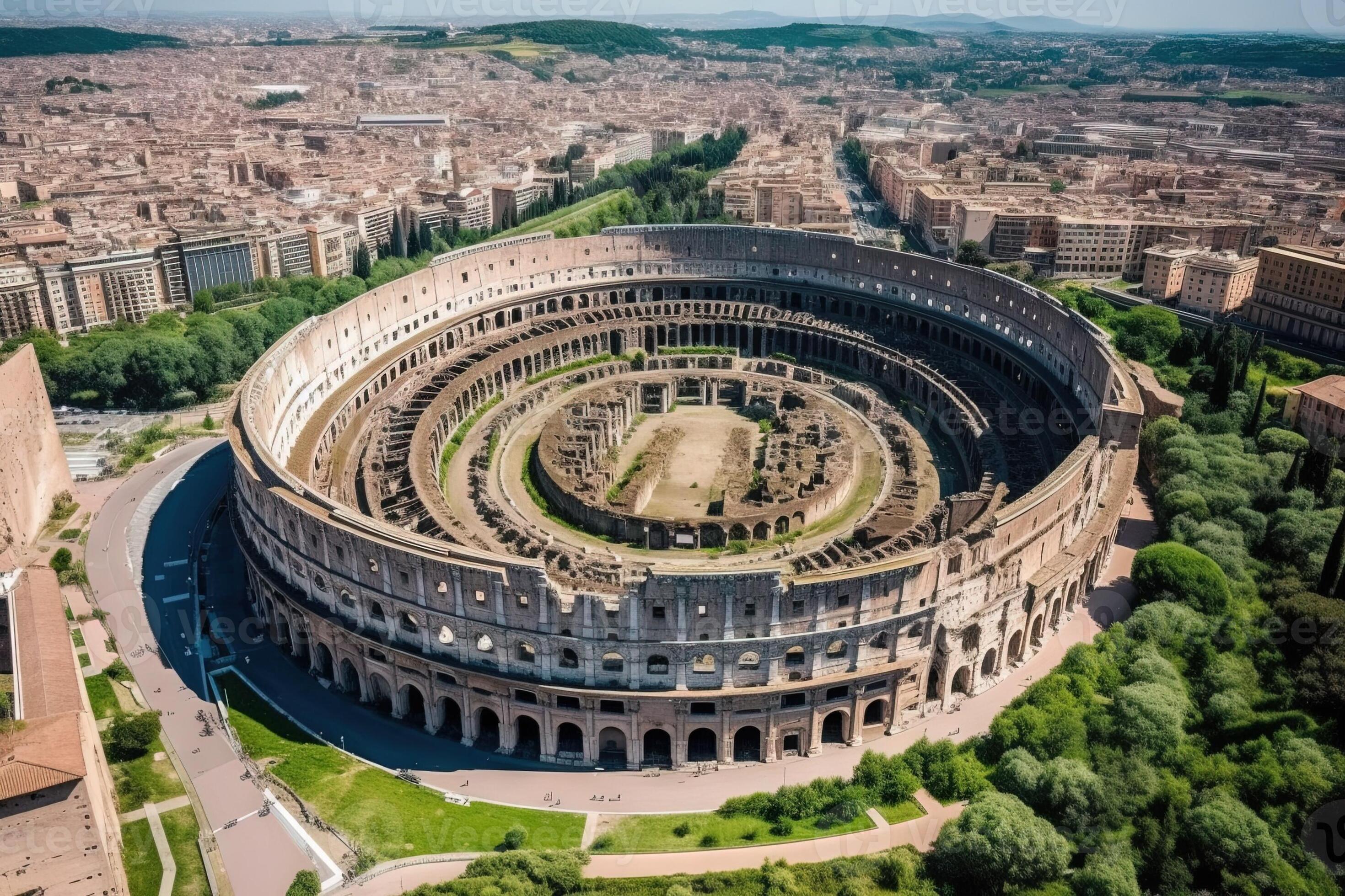 Aerial footage of Coliseum Colosseum, Rome, Italy. illustration ... Aerial footage of Coliseum Colosseum, Rome, Italy. illustration ...