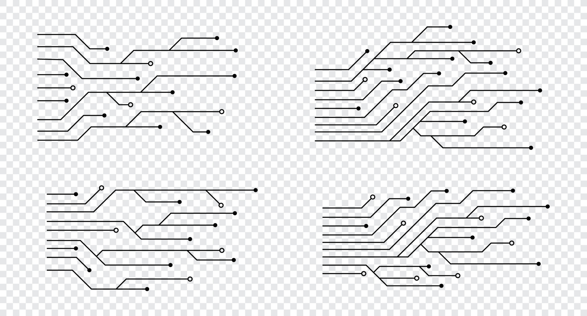 Set Of Printed Circuit Board Abstract Futuristic Circuit Board Hi