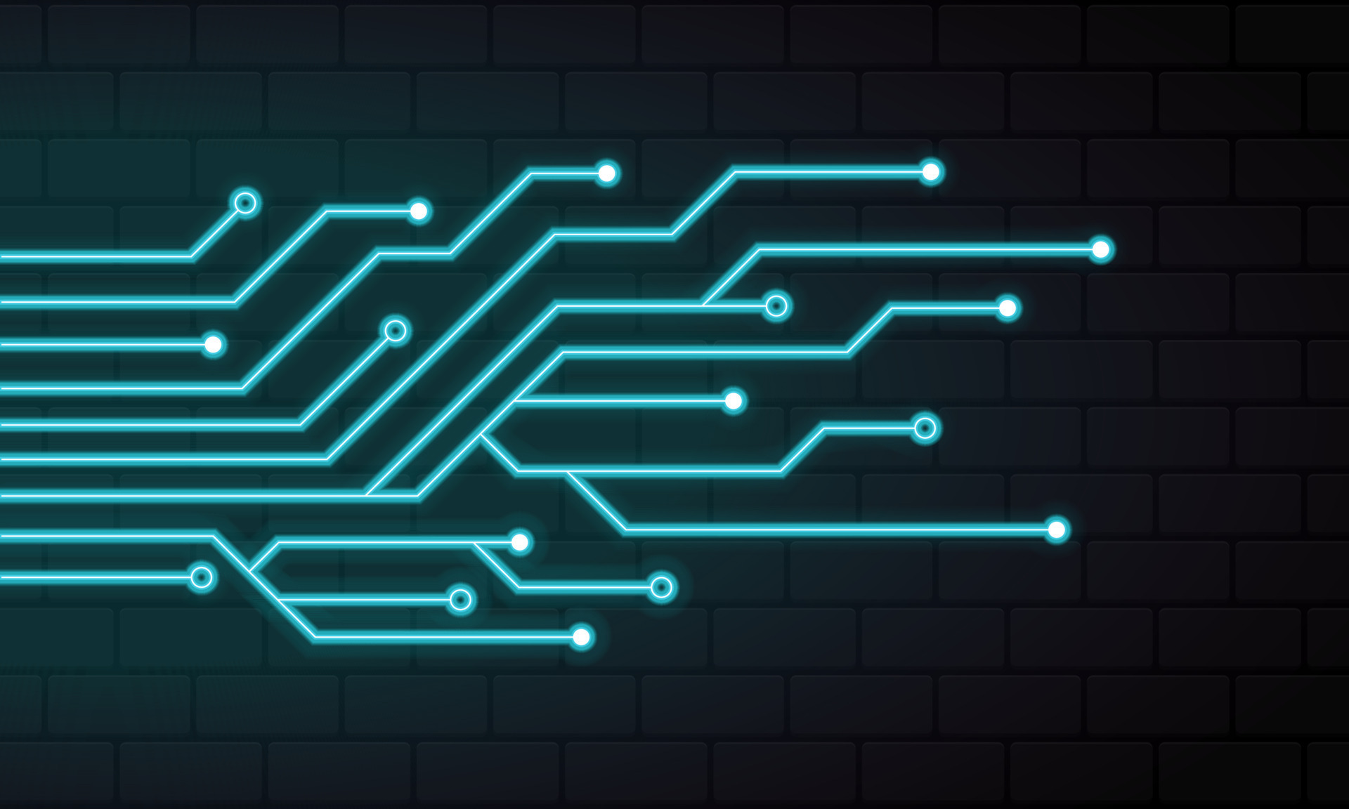 Glowing blue neon circuit board lines. Abstract technology neon circuit ... Glowing blue neon circuit board lines. Abstract technology neon circuit ...