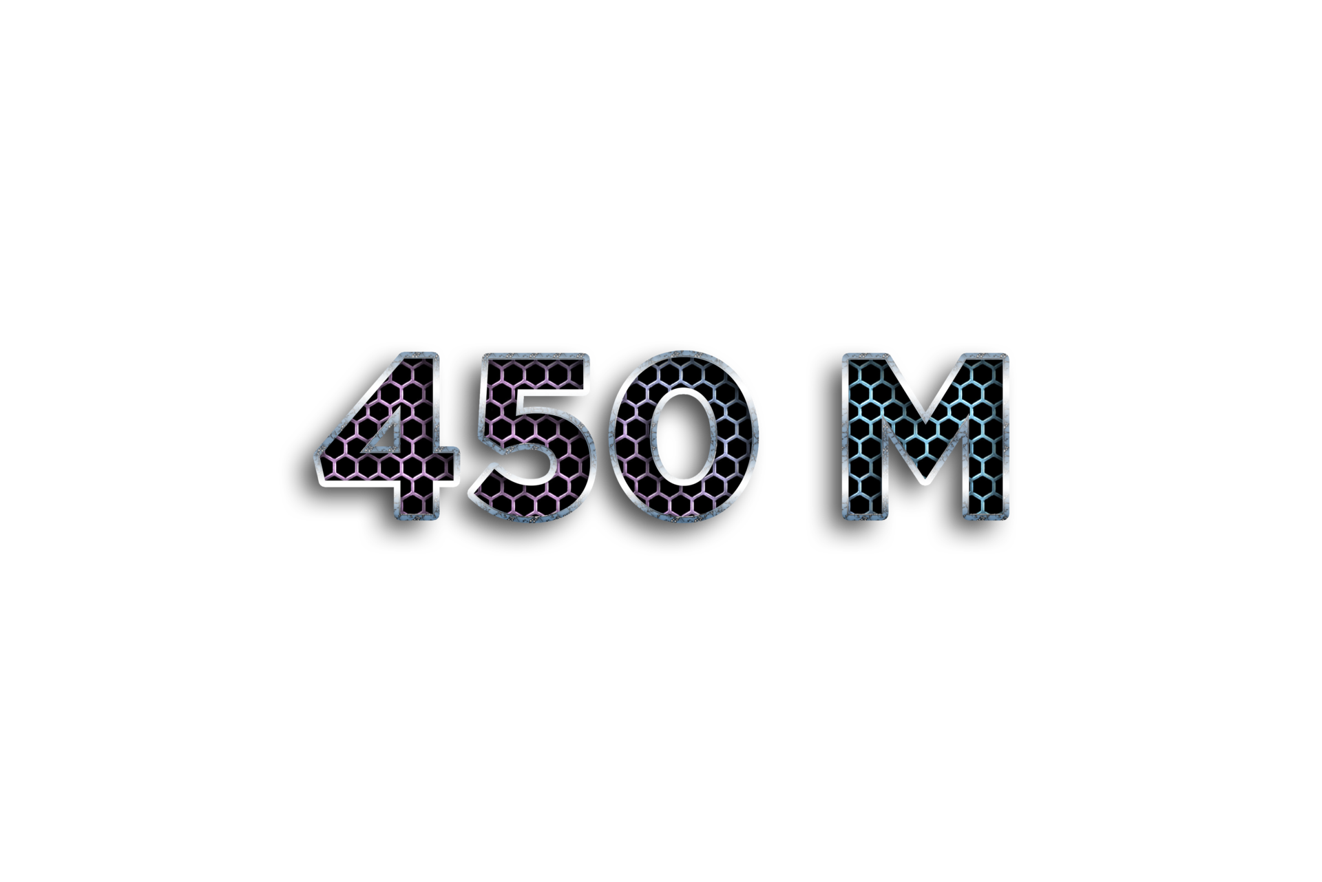 450 Million Subscribers Celebration Greeting Number With Net Design 450 Million Subscribers Celebration Greeting Number With Net Design