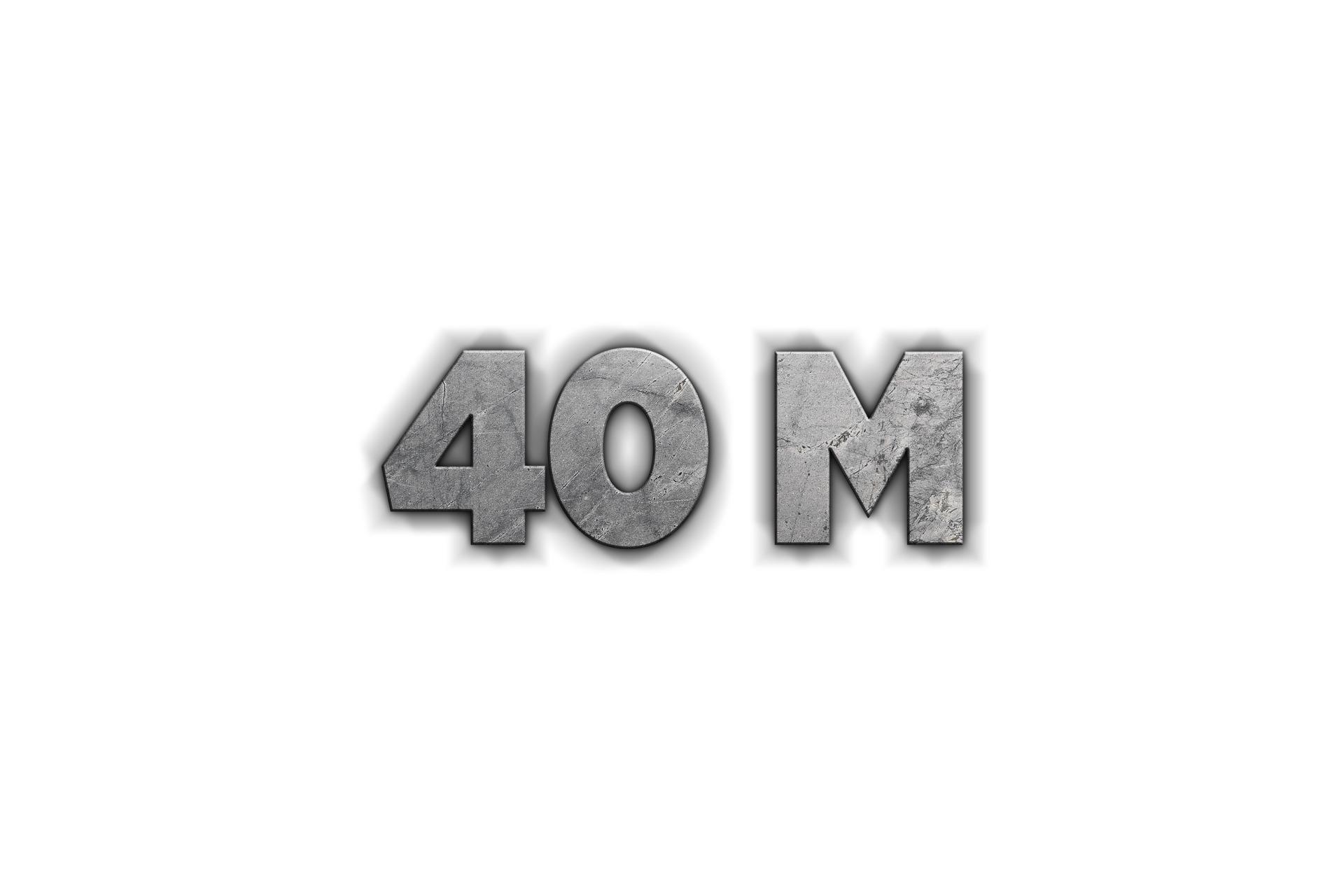 40-million-subscribers-celebration-greeting-number-with-concrete-design