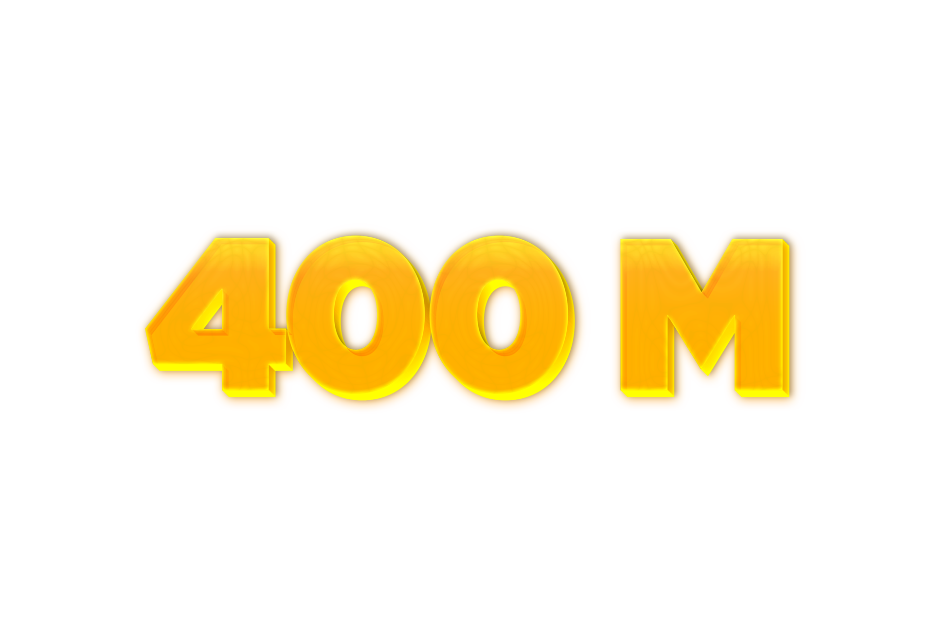 400 Million Subscribers Celebration Greeting Number With Yellow Design