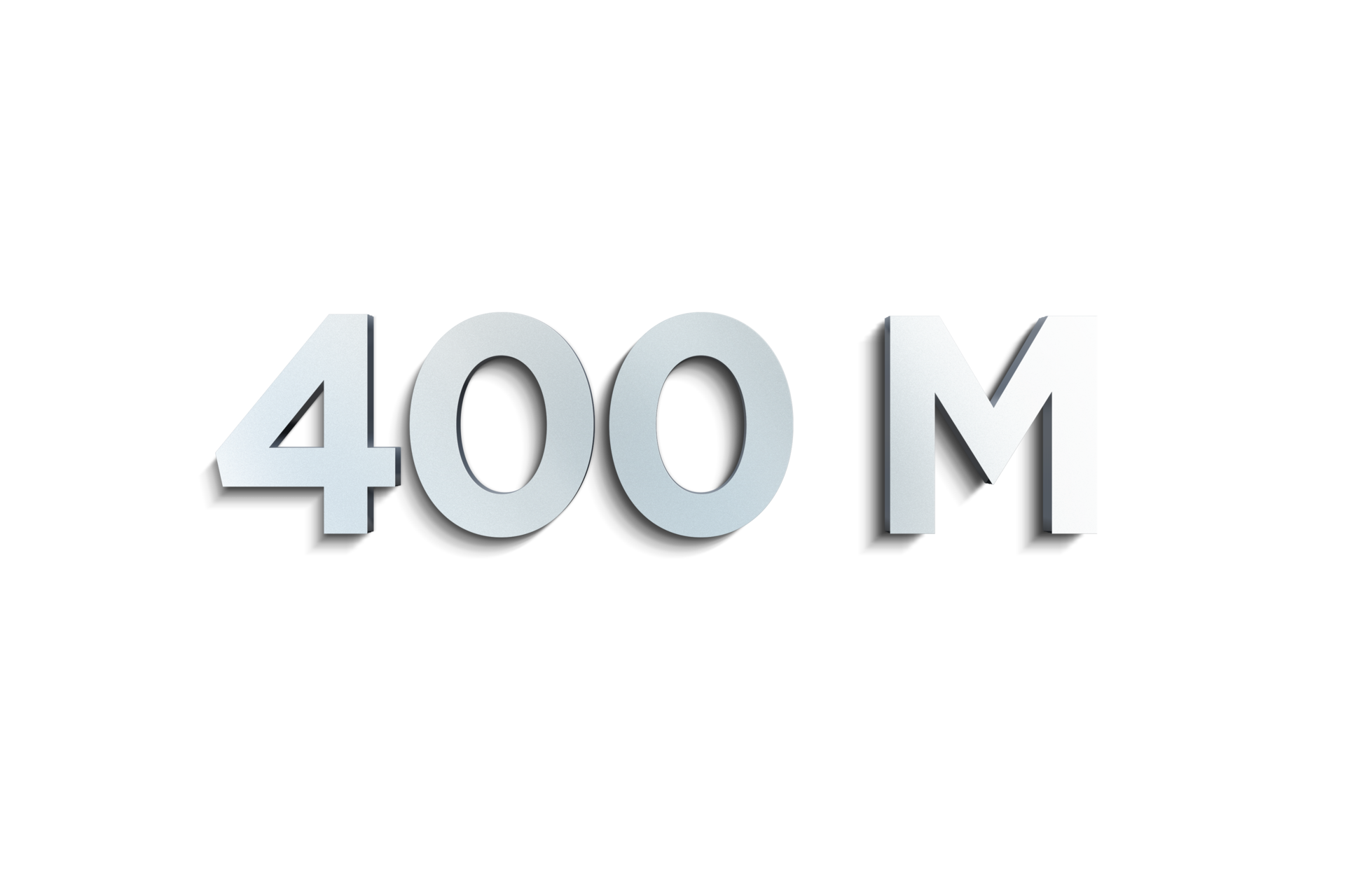 400-million-subscribers-celebration-greeting-number-with-steel-design
