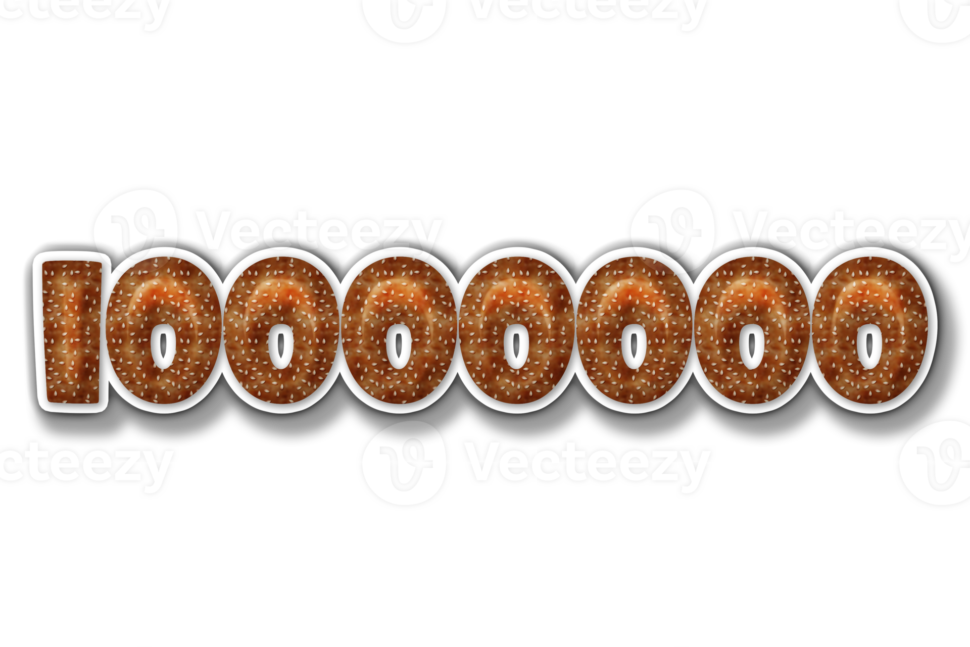 10000000 Subscribers Celebration Greeting Number With Burger Design
