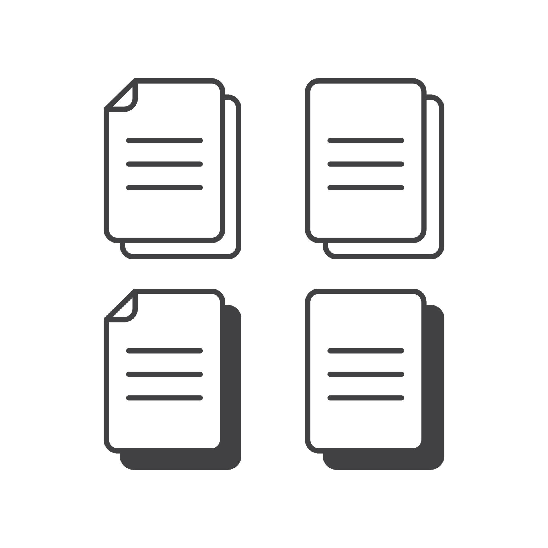 Paper icon set isolated vector illustration. 23946220 Vector Art at ...