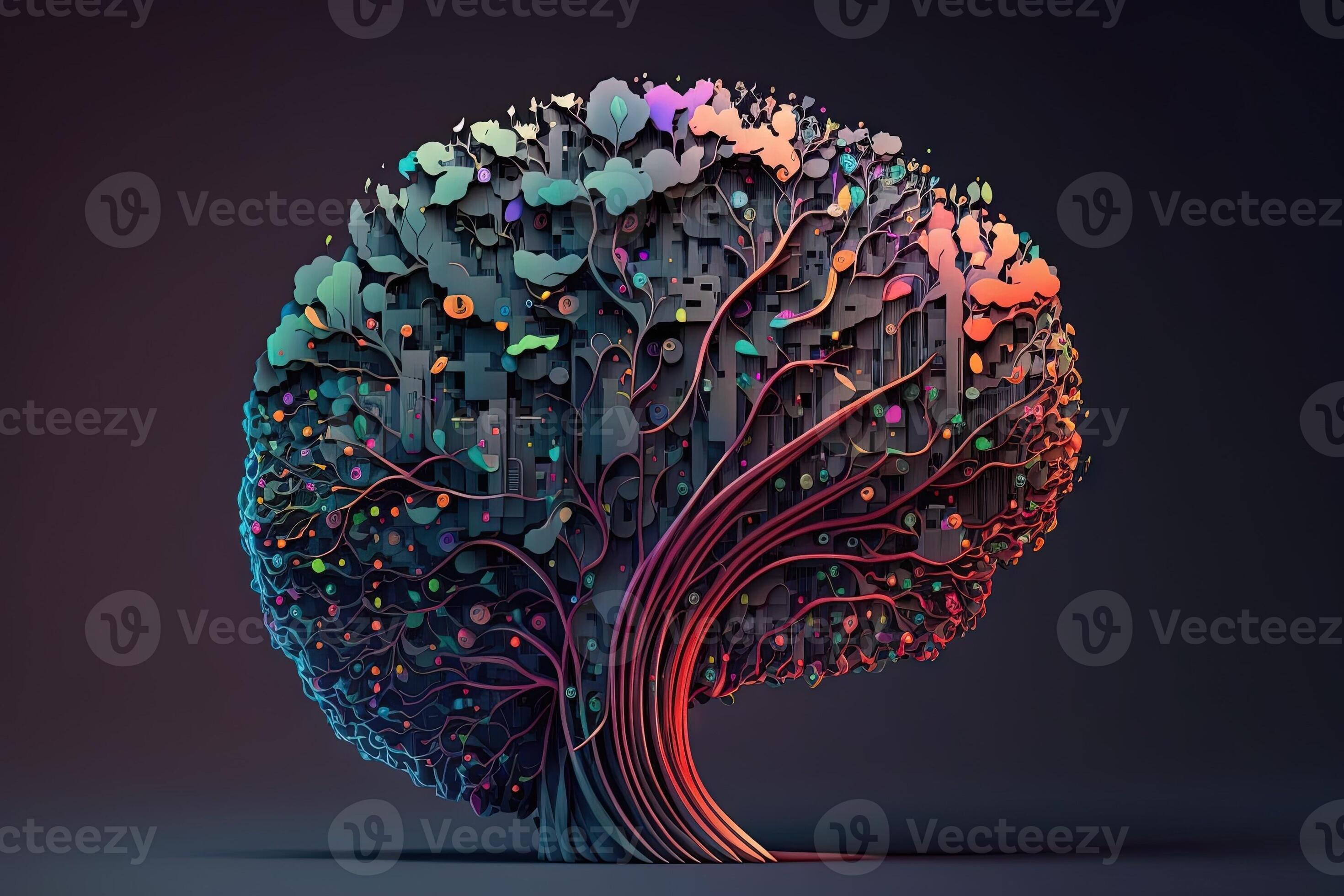 abstract concept of a database population illustration design and ...
