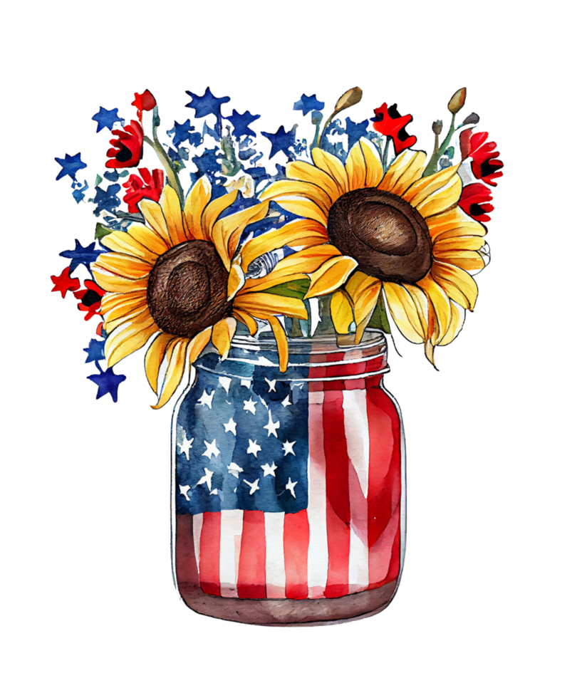 4th Of July American Patriot Watercolor 23953710 Png