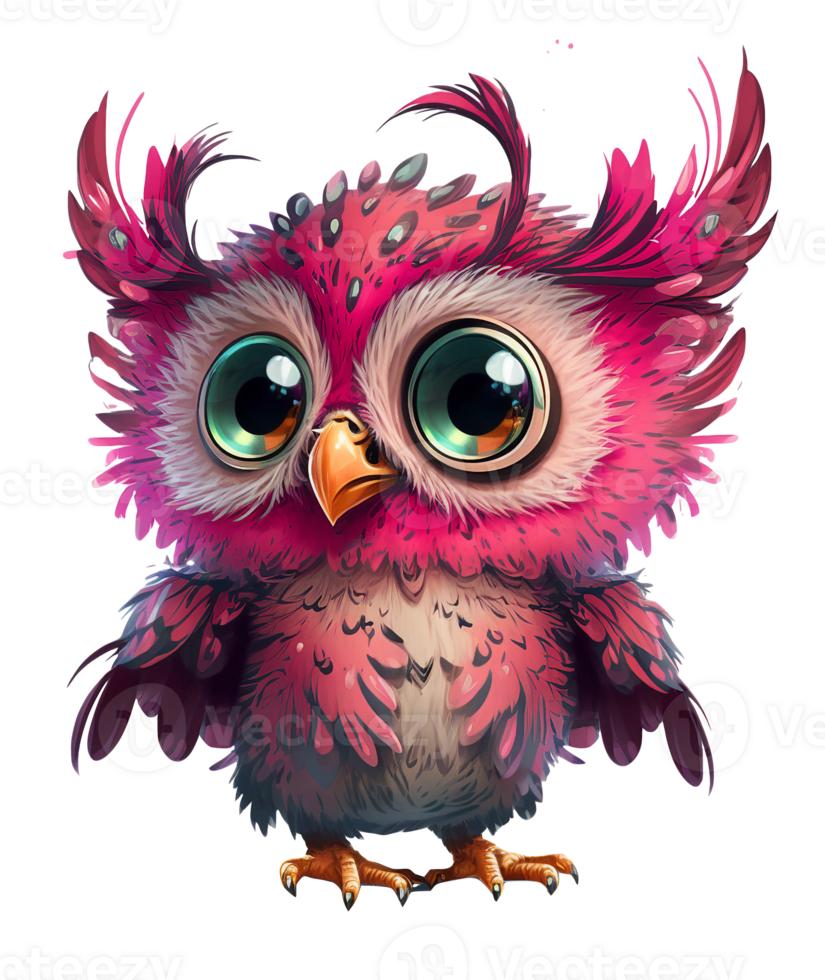 Pink Owl Png