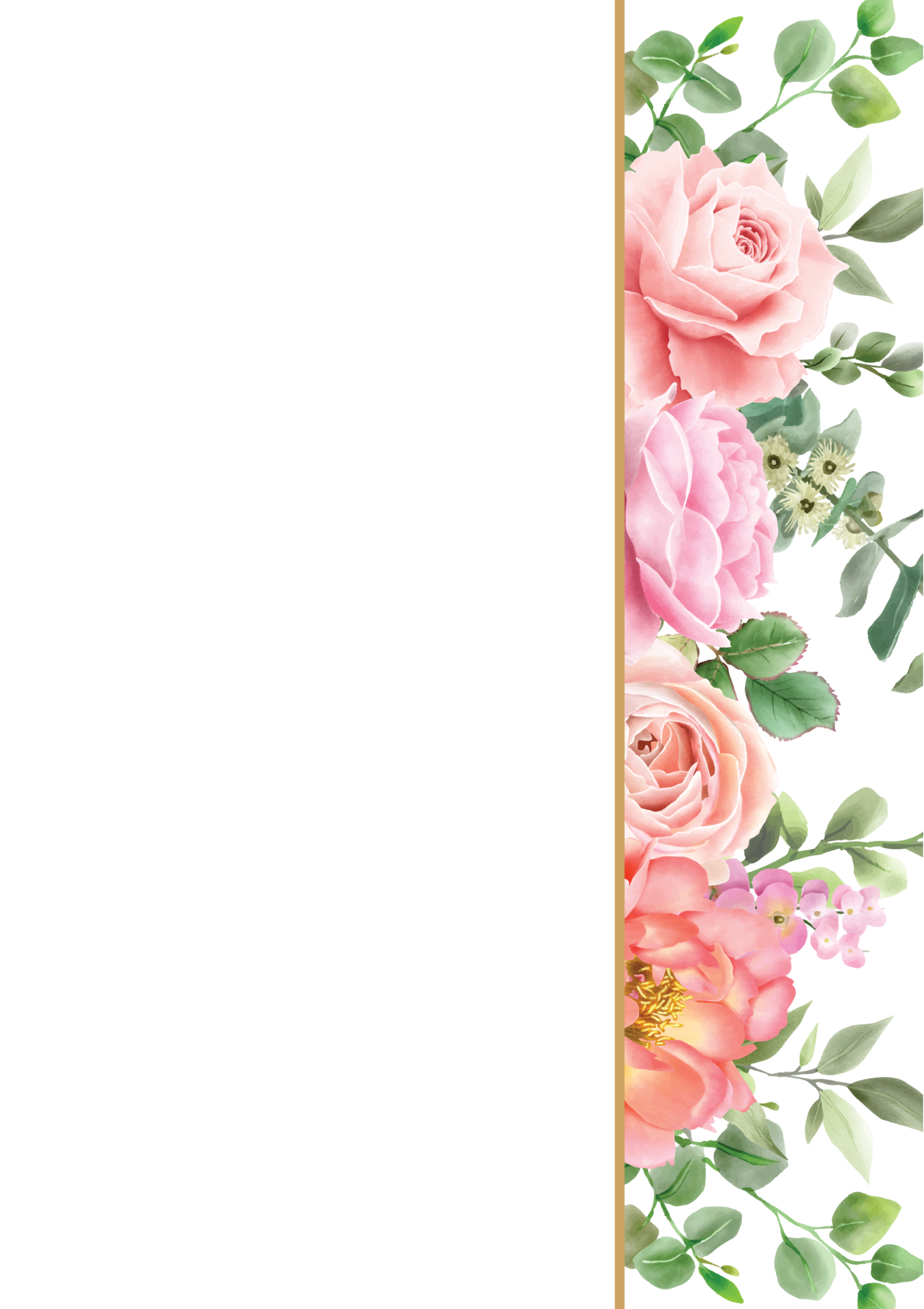 Carte Dinvitation De Mariage Floral élégant 23956932 Png