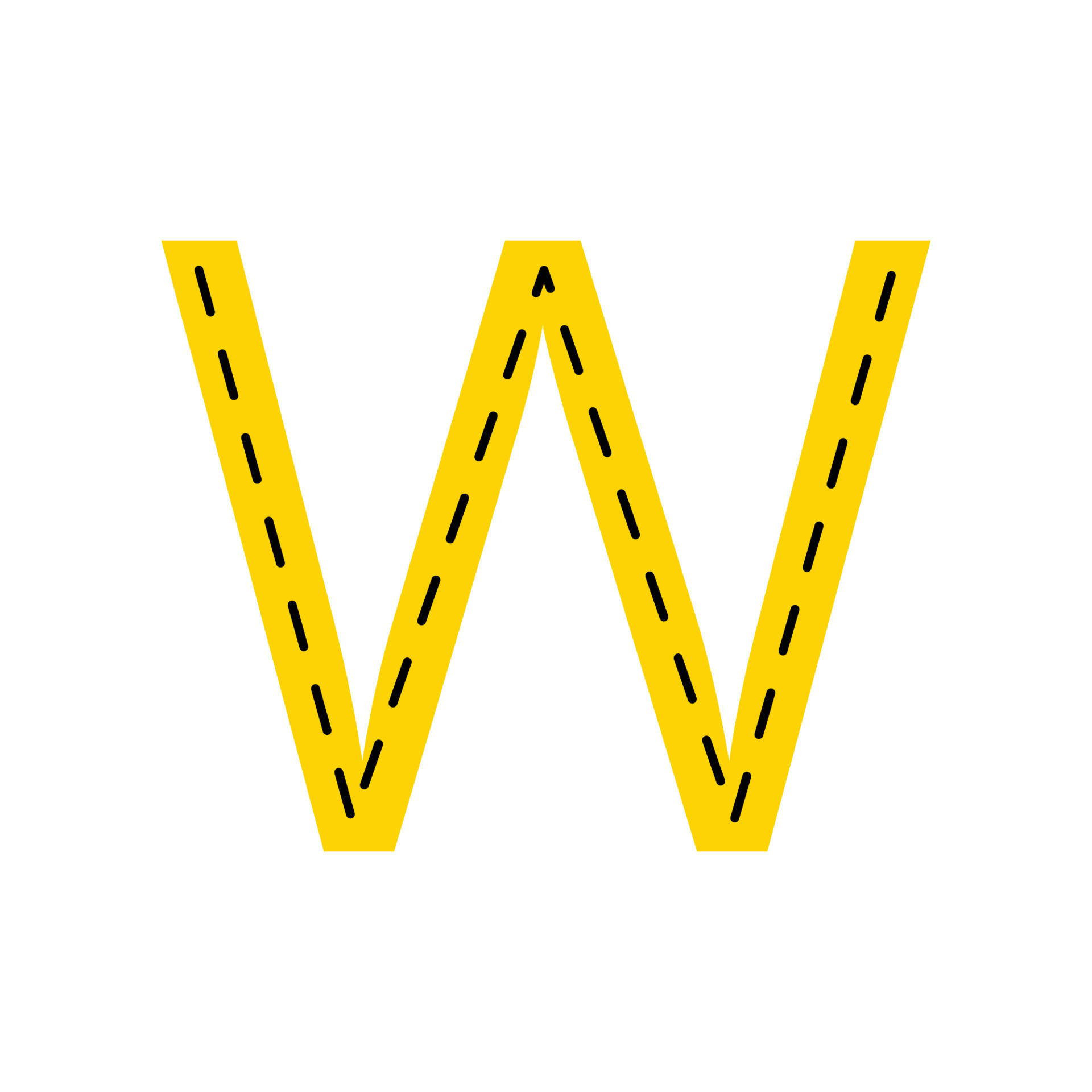 W Letter tracing.English alphabet tracing worksheet 23959959 Vector Art ...