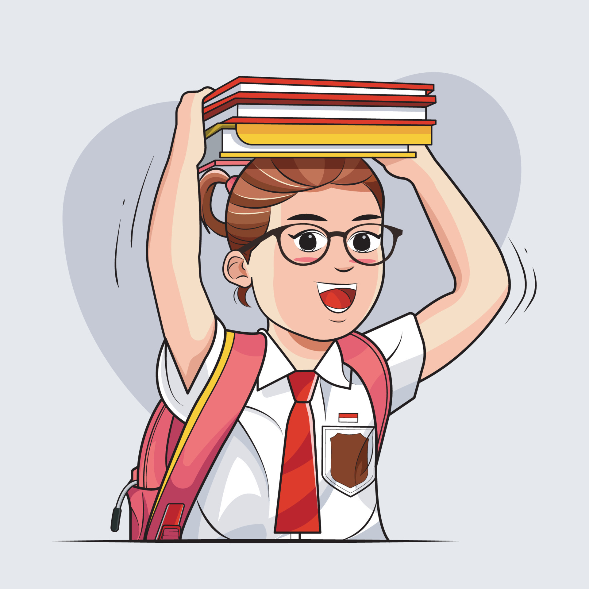 espalda a escuela. linda niña en colegio uniforme sostener libros en su ... espalda a escuela. linda niña en colegio uniforme sostener libros en su ...