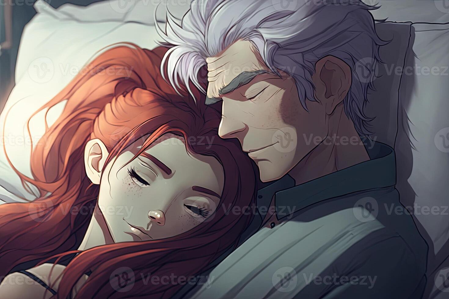 Anime Couple In Bed