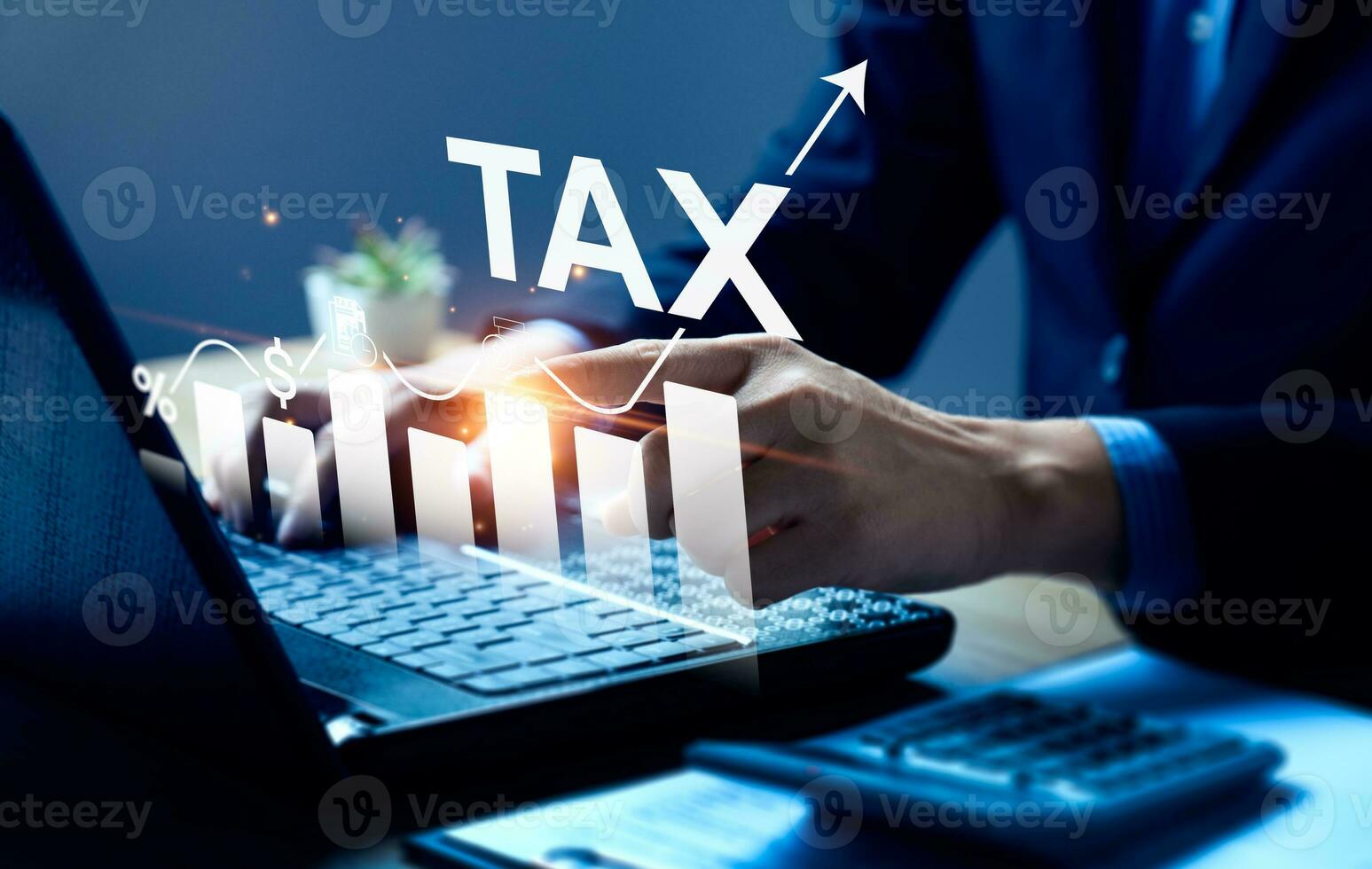 Empresario Calculador Anual Impuestos Y Pago Impuestos Impuesto