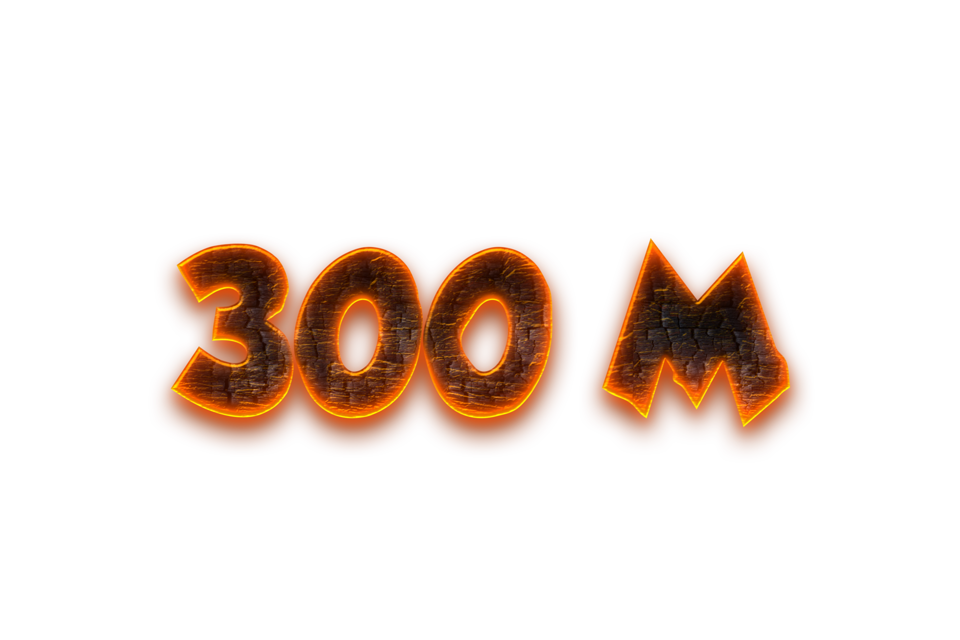 300-million-subscribers-celebration-greeting-number-with-coal-design