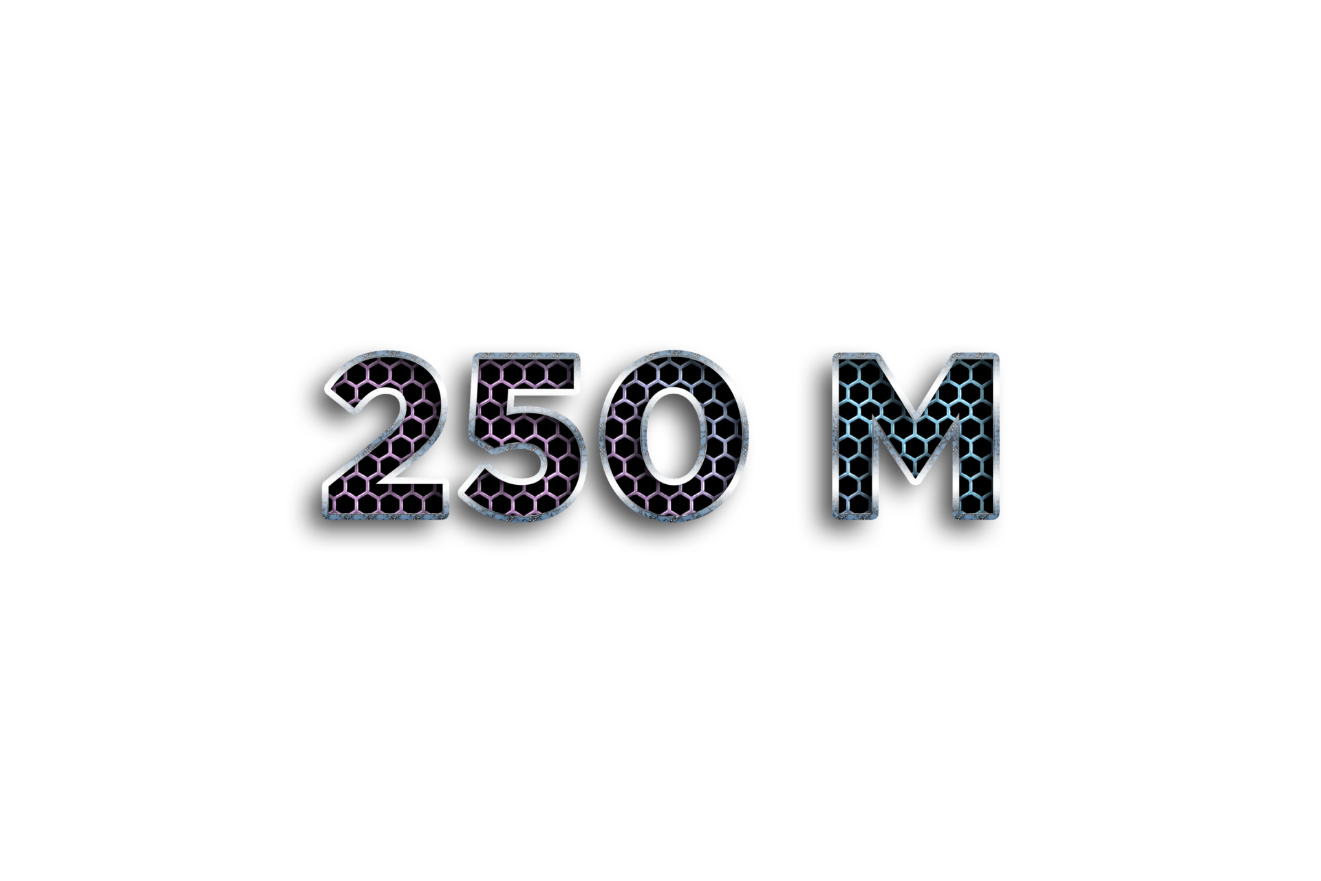 250 Million Subscribers Celebration Greeting Number With Net Design