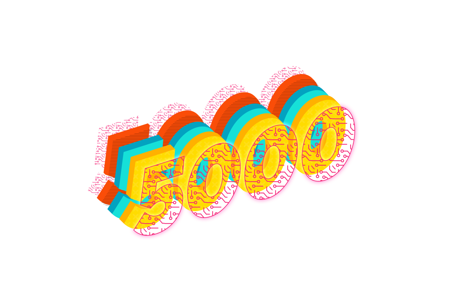 5000 subscribers celebration greeting Number with tech design 23974064 PNG 5000 subscribers celebration greeting Number with tech design 23974064 PNG