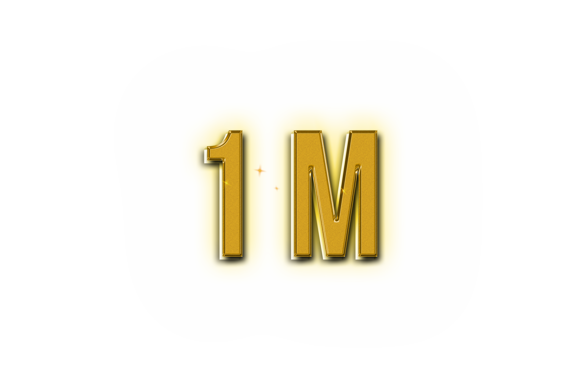1 million subscribers celebration greeting Number with golden design ... 1 million subscribers celebration greeting Number with golden design ...