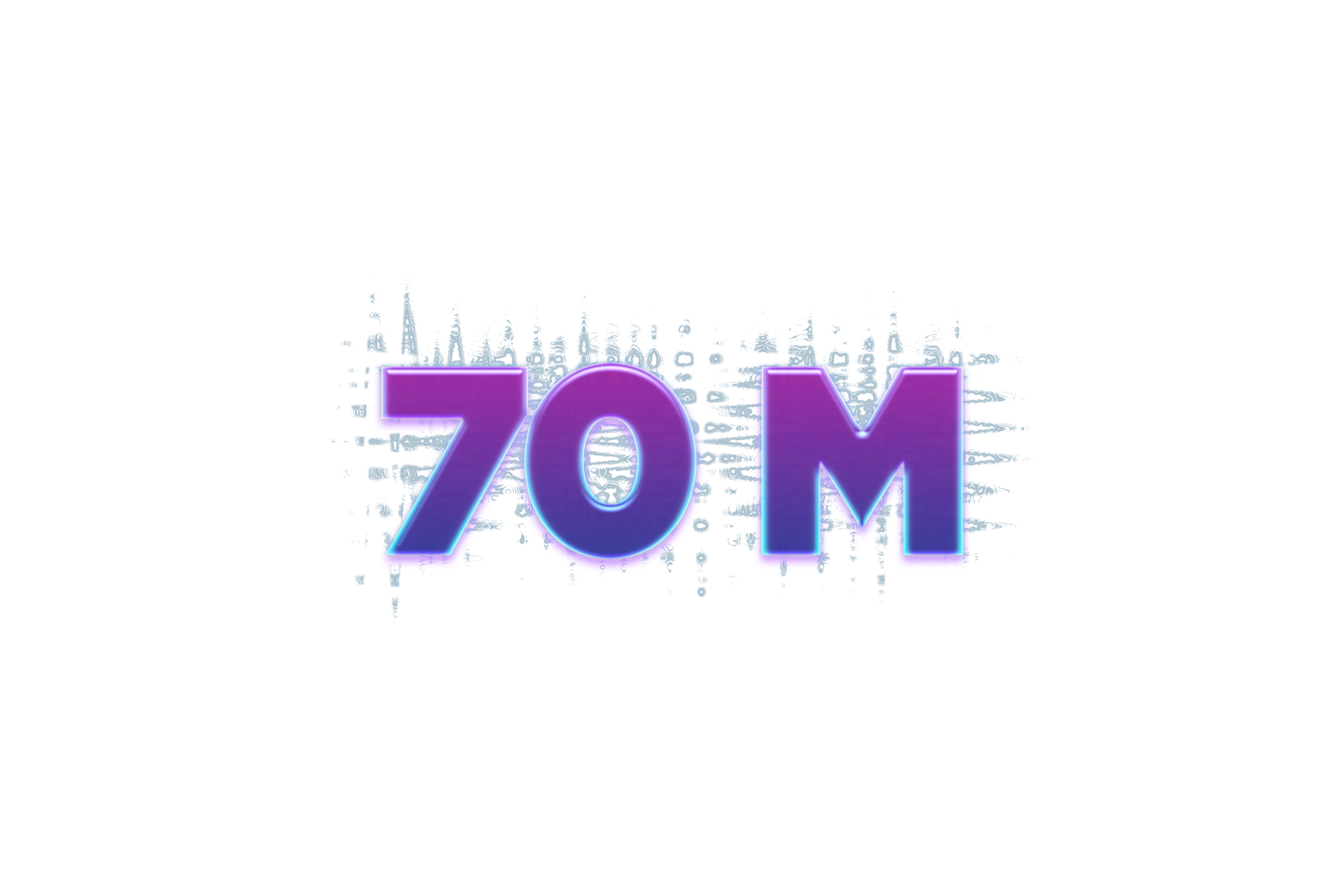 70 Million Subscribers Celebration Greeting Number With Purple Glowing