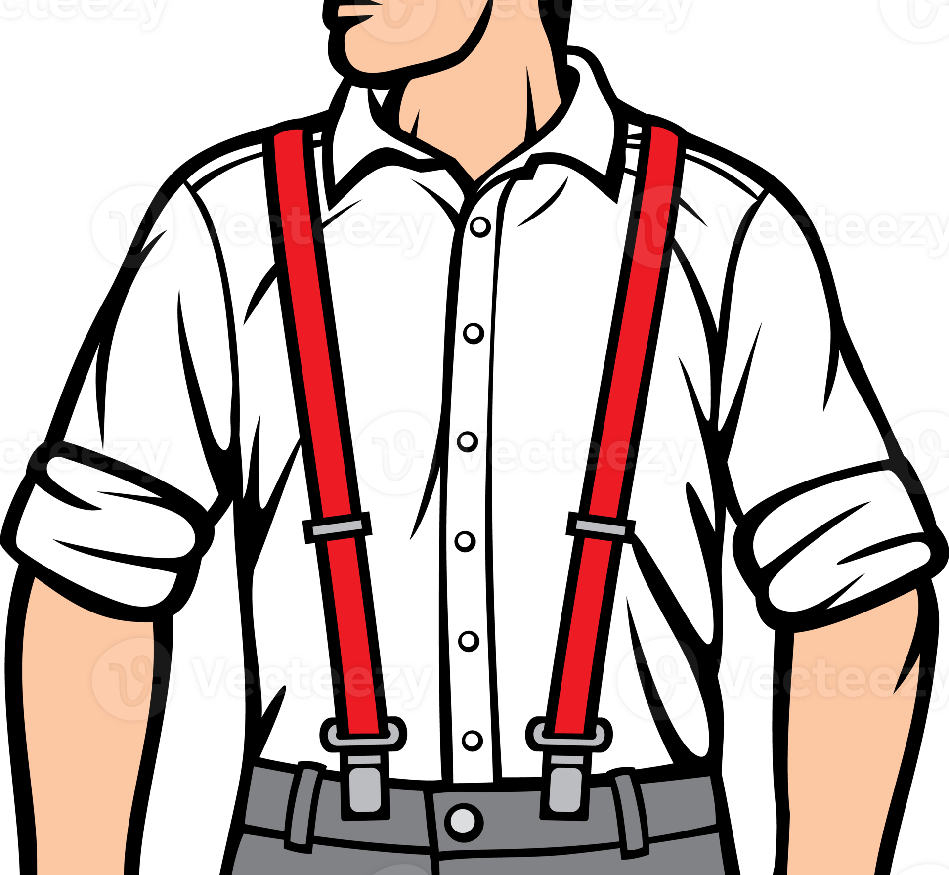 Man with Suspenders PNG Illustration 23974949 PNG