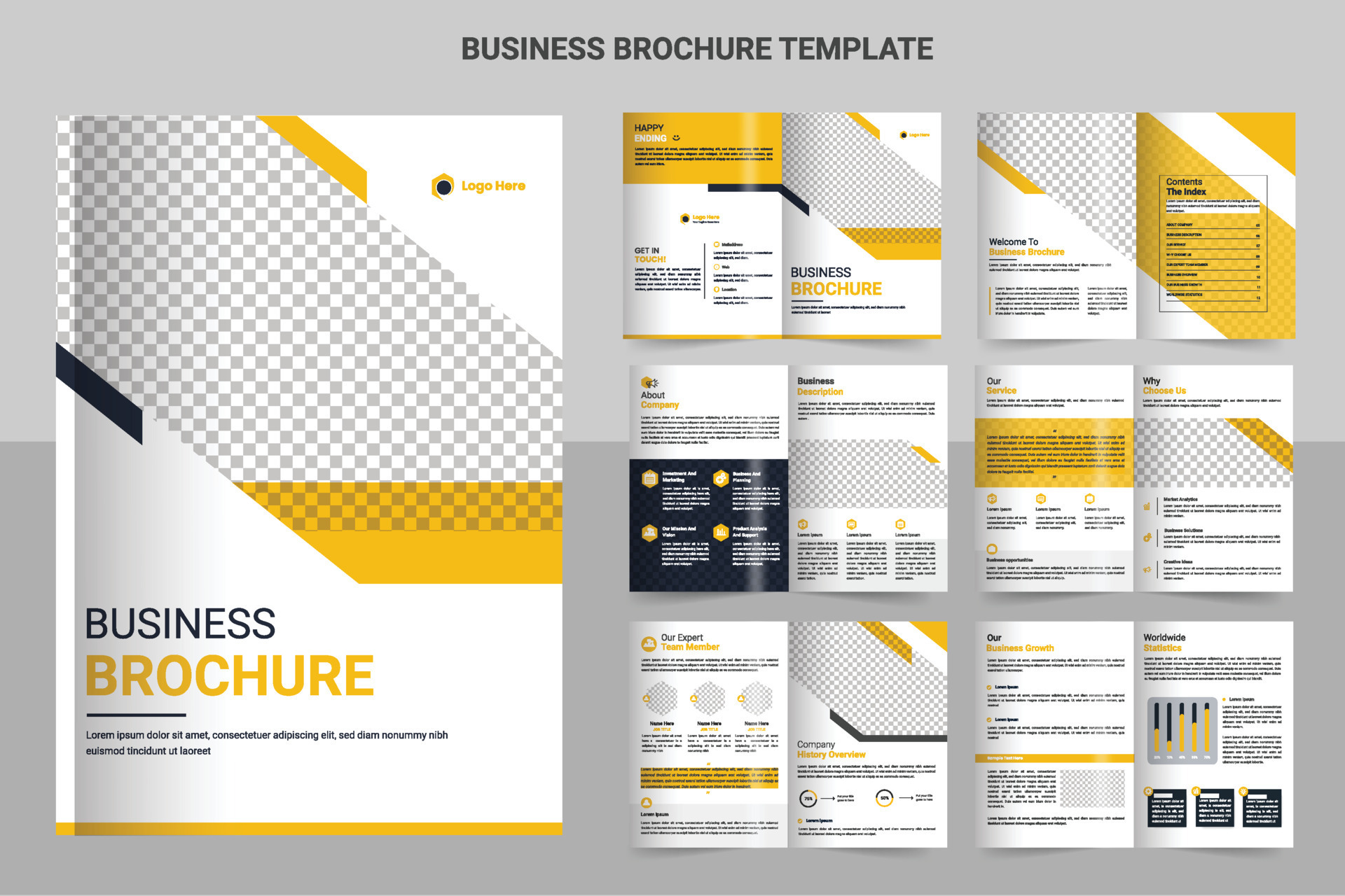 Brochure Template Layout Design And Corporate Minimal Multipage
