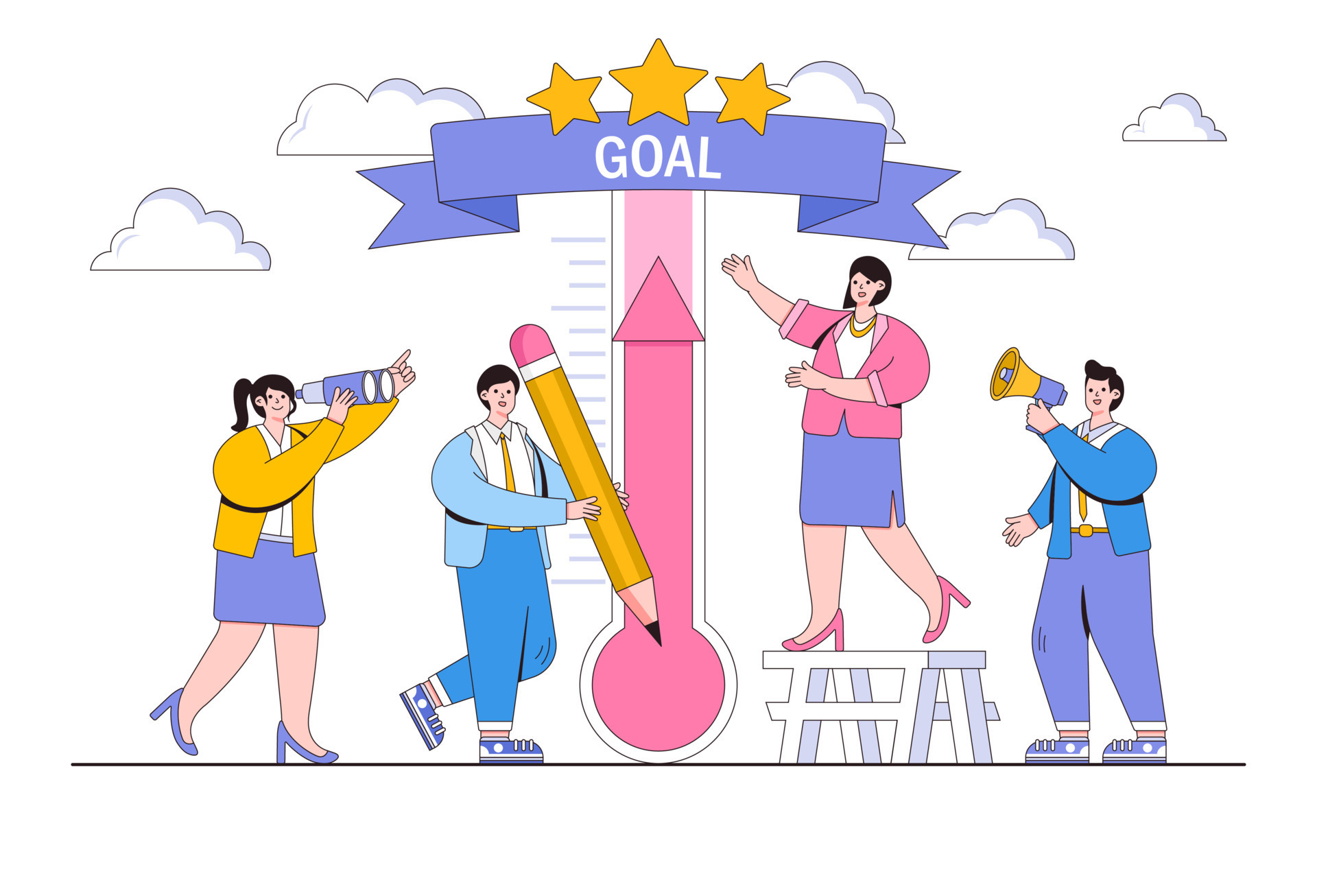 Reaching Goals Clipart